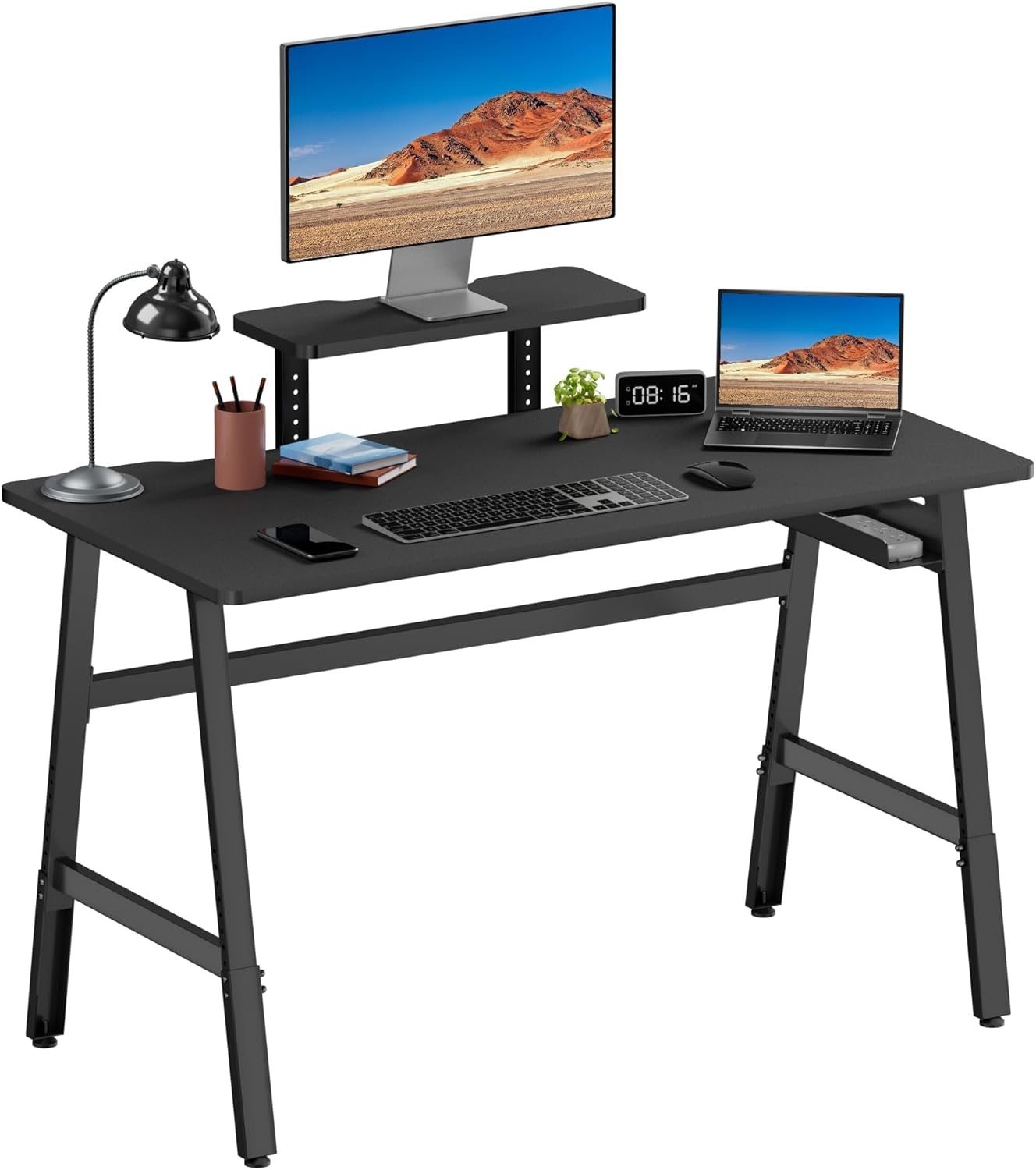 Amazon.com: UPGRAVITY Height Adjustable Computer Desk - 47" Gaming Desk ...