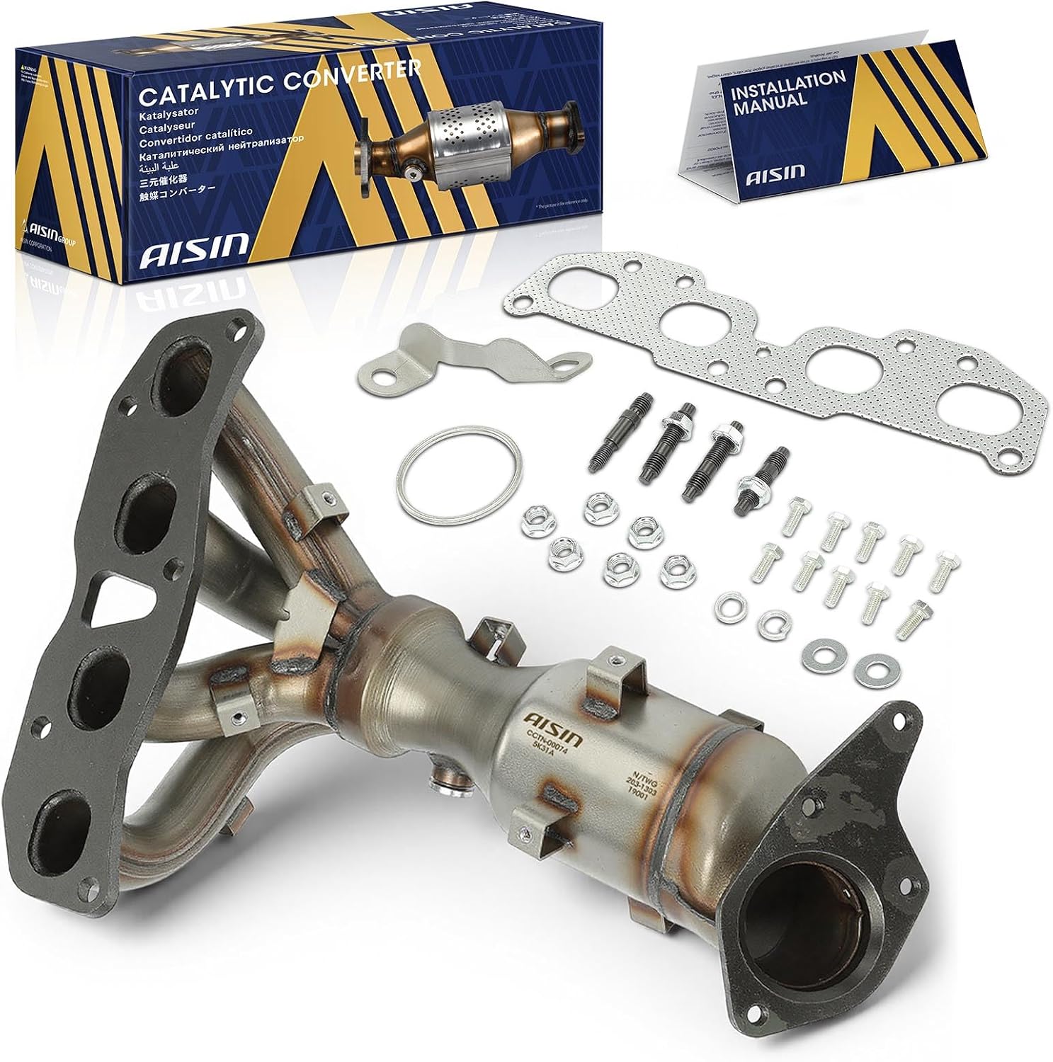 Amazon.com: AISIN AFTERMARKET CCTN-00074 EPA Compliant Front Catalytic ...