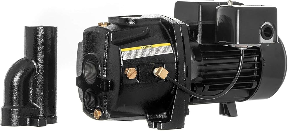 RainBro 1 HP Shallow/Deep Well Jet Pump, Cast Iron Convertible Well ...