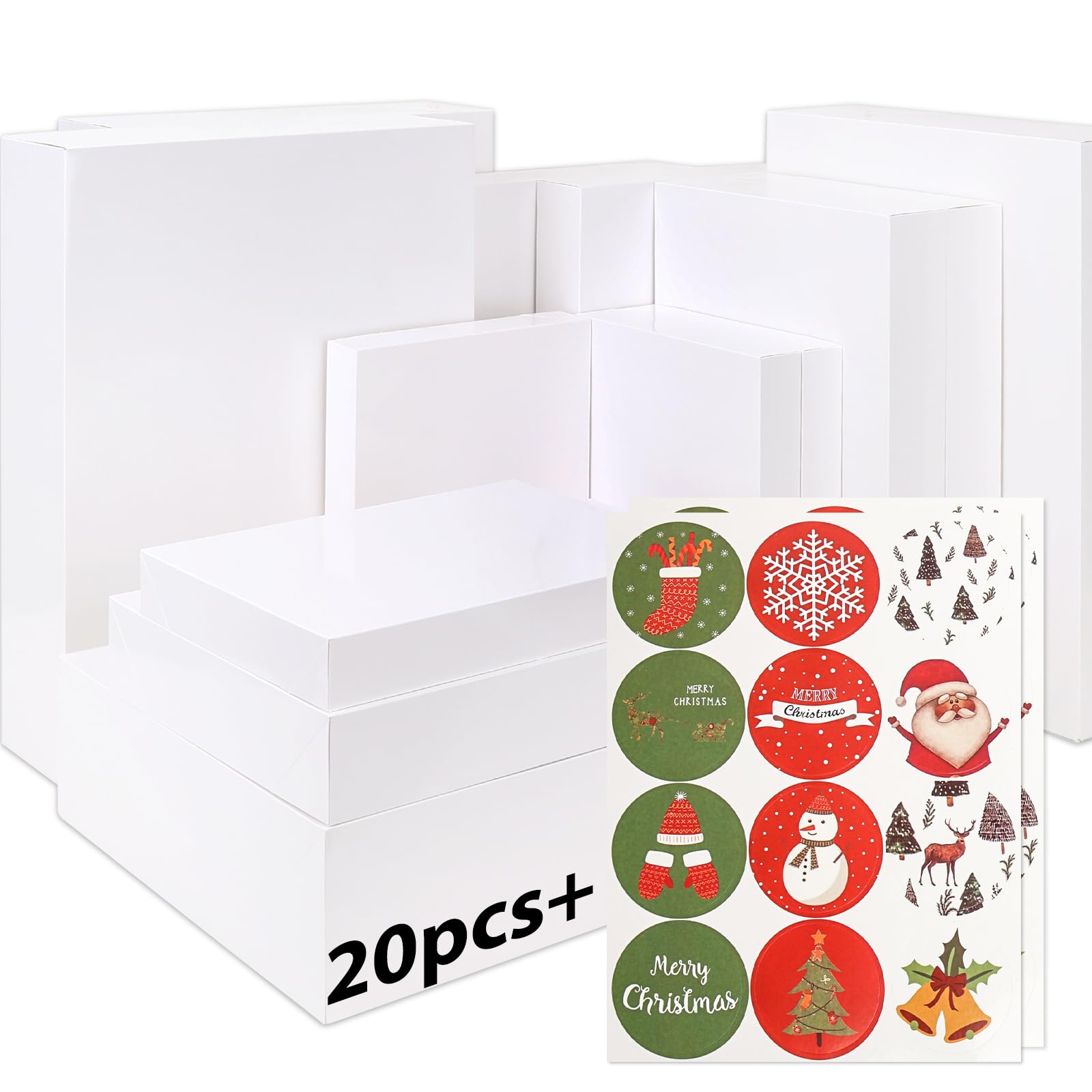 Amazon.com: Moretoes 20 Pack Christmas Gift Boxes with Lids for ...