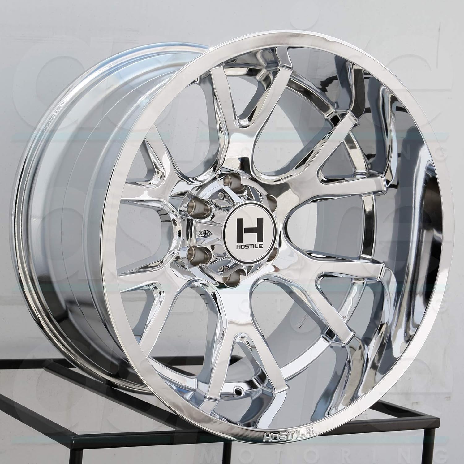 Amazon.com: Hostile H113 Rage 22x12 5x5" -44mm Chrome Wheel Rim 22 ...