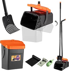 Faankiton Dog Poop Scooper, Swivel Container, Rake Spade, Rotating Dog ...