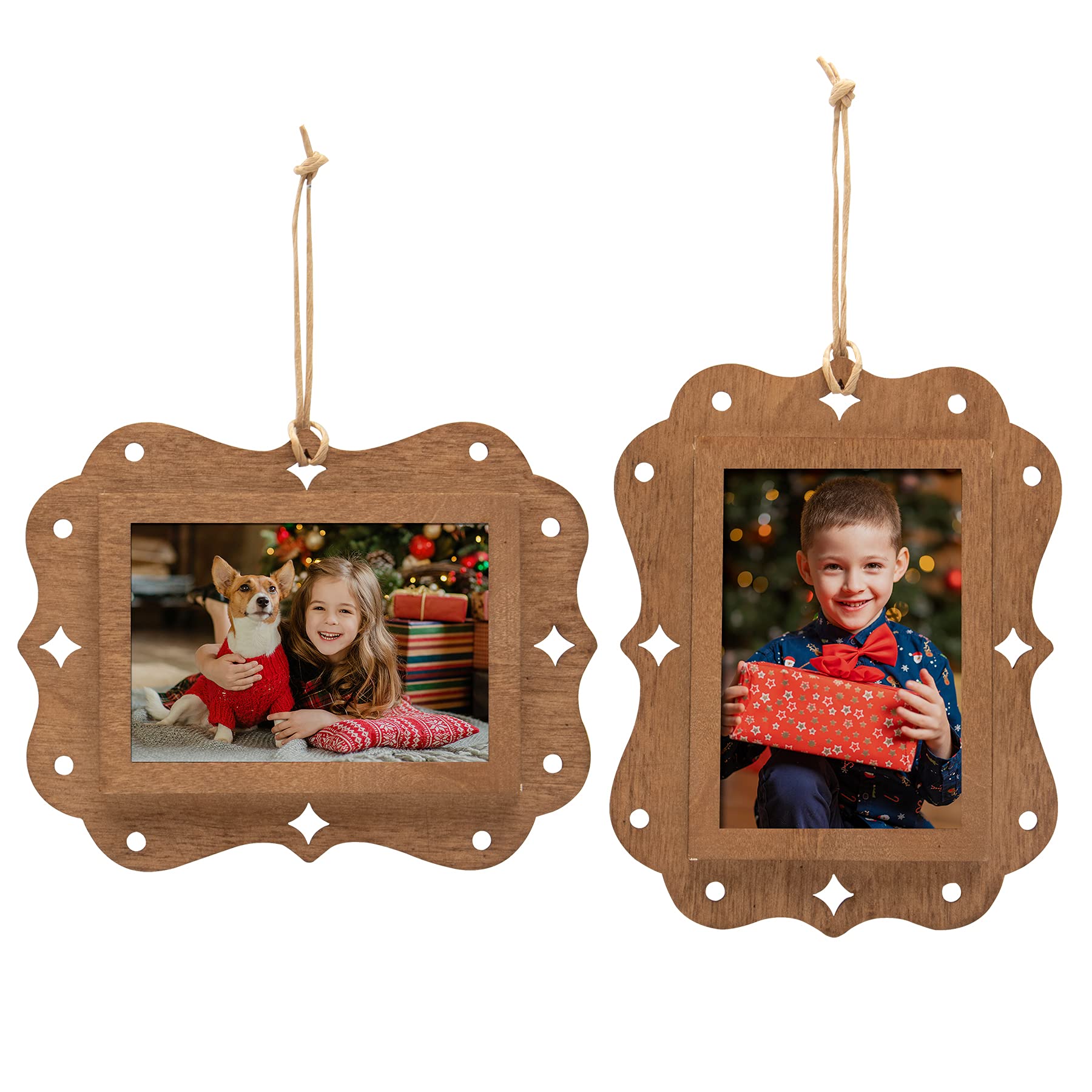 Amazon.com: Wood Rectangle Photo Ornament - Pack of 10 : Home & Kitchen