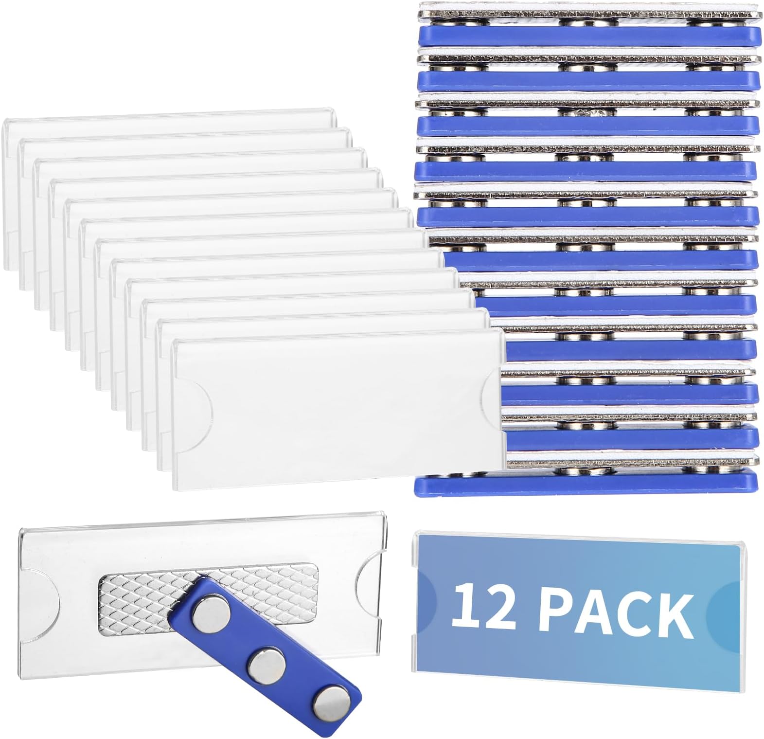 12 Stück Namensschilder Magnet Namensschilder für Kleidung 75 x 32mm ...