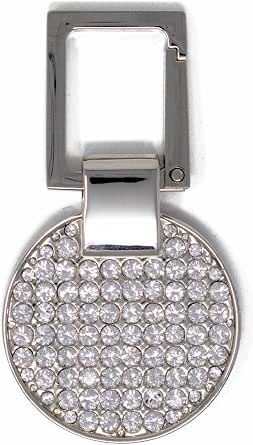 Stephanie Imports Silver Circle Keychain With Swarovski Rhinestone ...