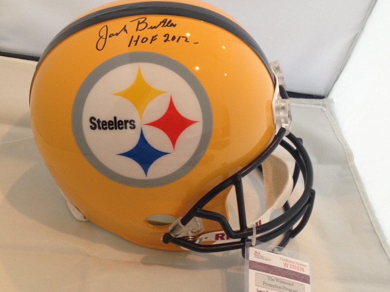 Amazon.com: Jack Butler Autographed Helmet - Hof 2012 Full Size Rep ...