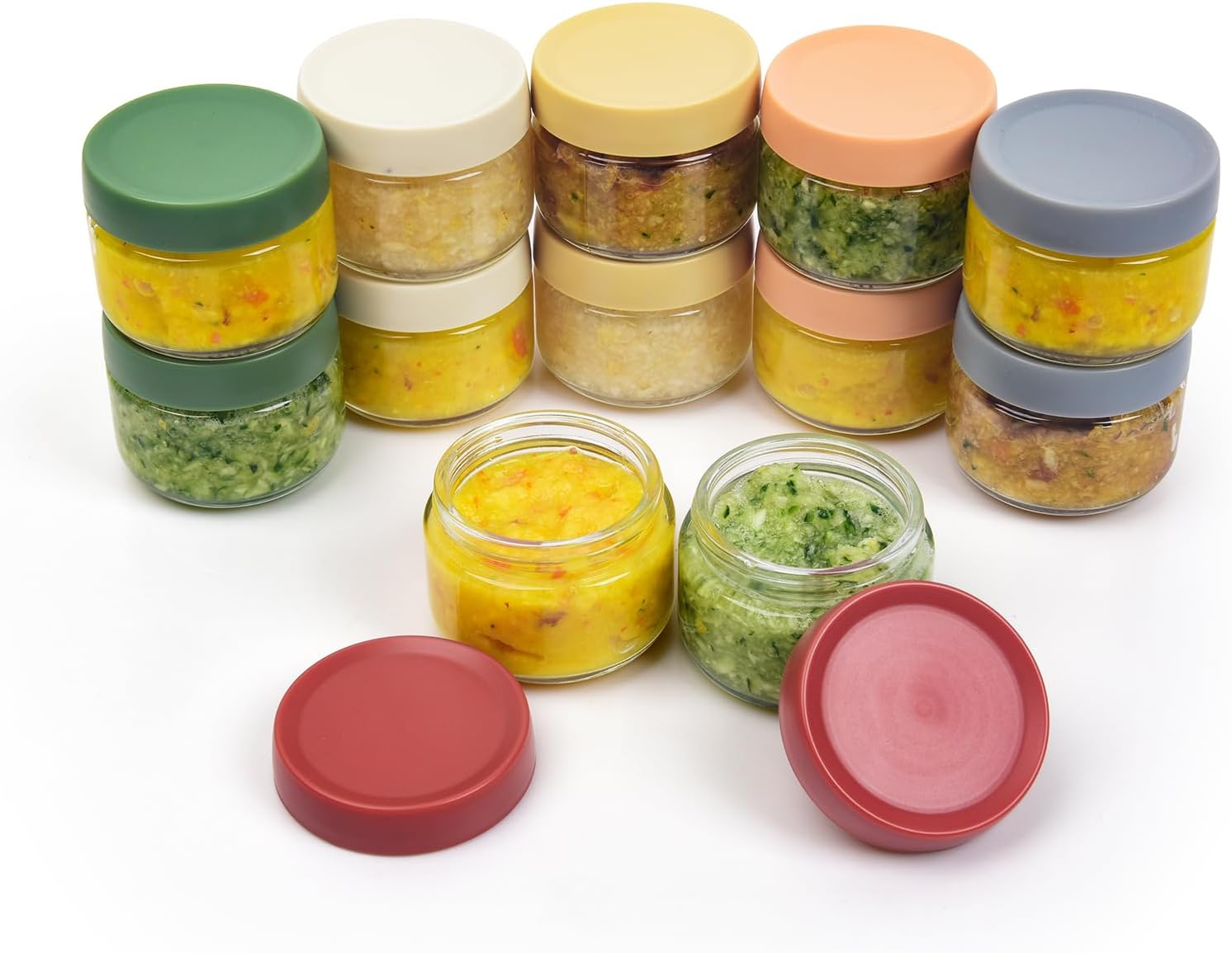 Amazon.com: EONJOE 2 oz Glass Jars with Lids Dressing Containers Sauce ...