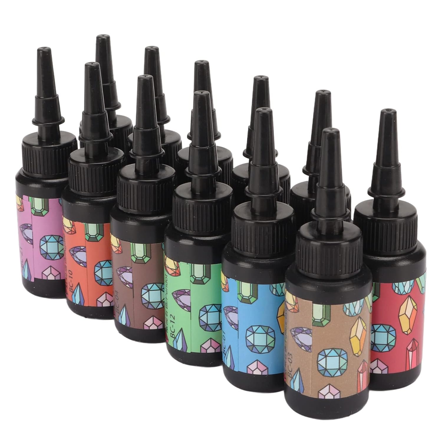 12 Piezas de Resina UV, Kit de Resina UV de Color, Resina Epoxi UV de ...