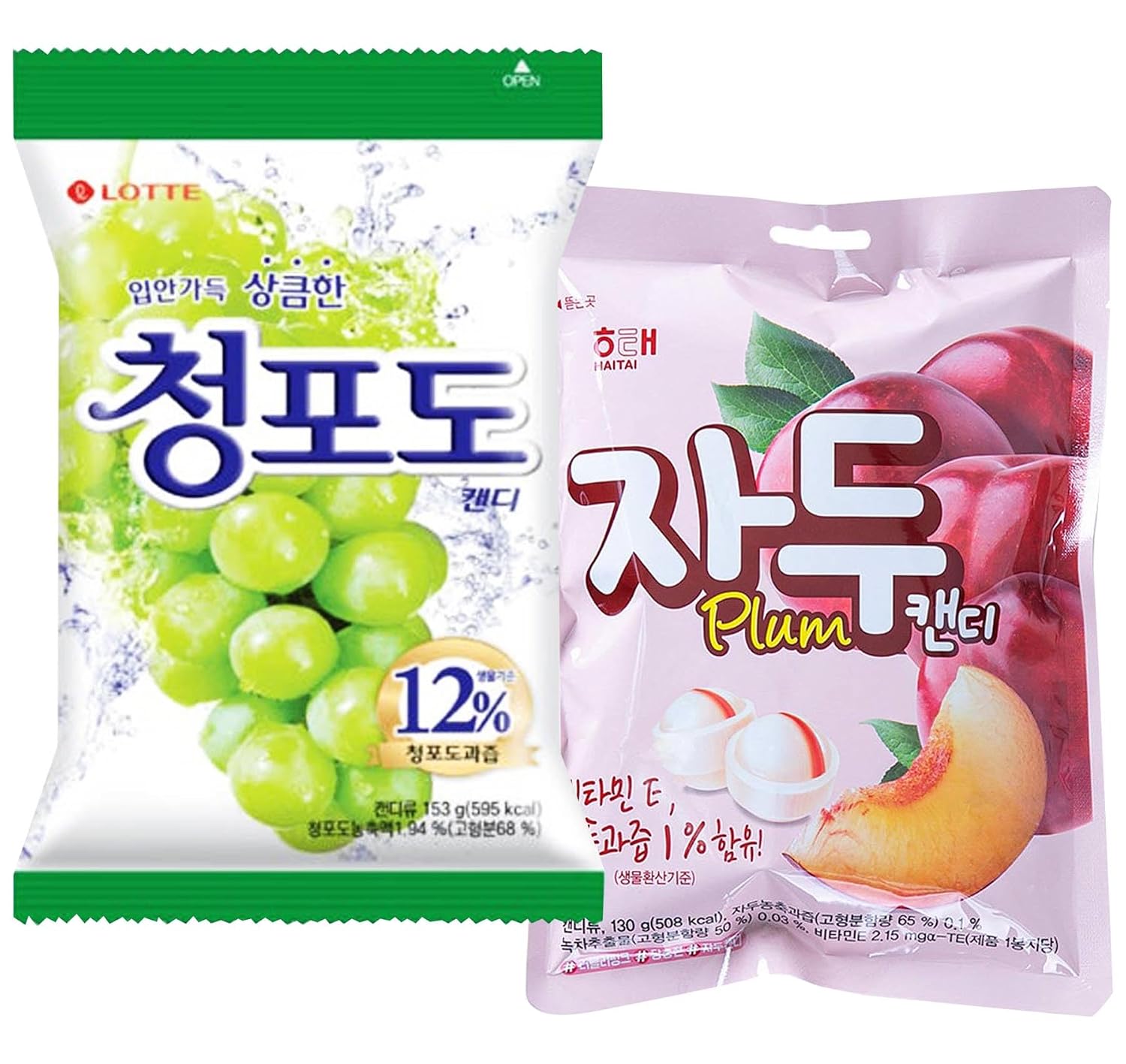 Amazon.com : Fruity Duo Hard Candy – Green Grape & Plum, Sweet & Tangy ...