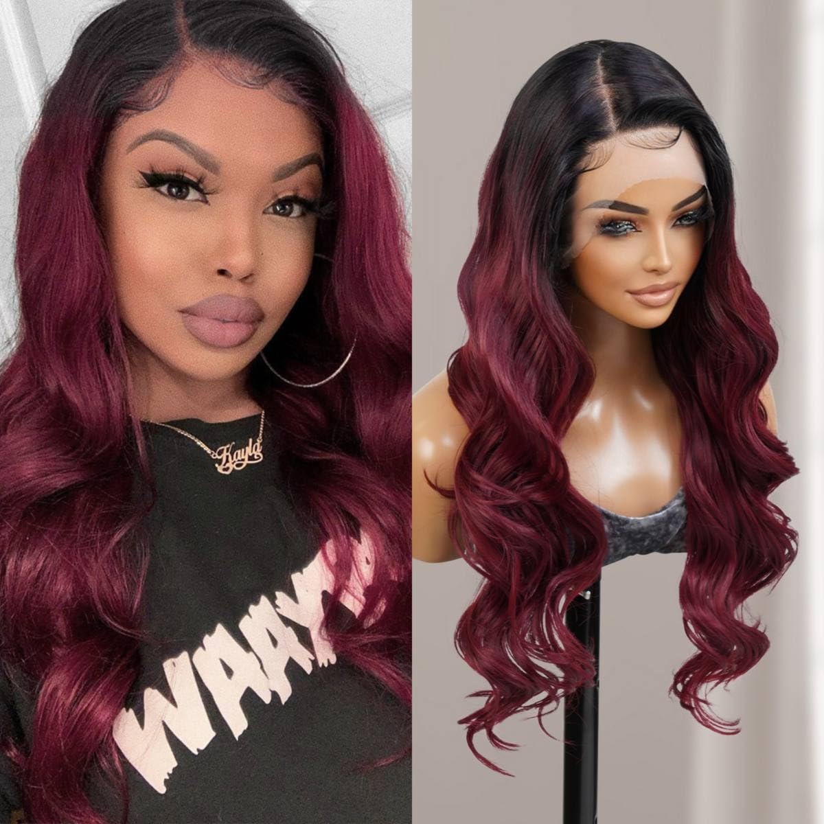 Amazon.com : GLAM21USA HD LACE Front Loose Curl 13X6 Glueless Invisible ...