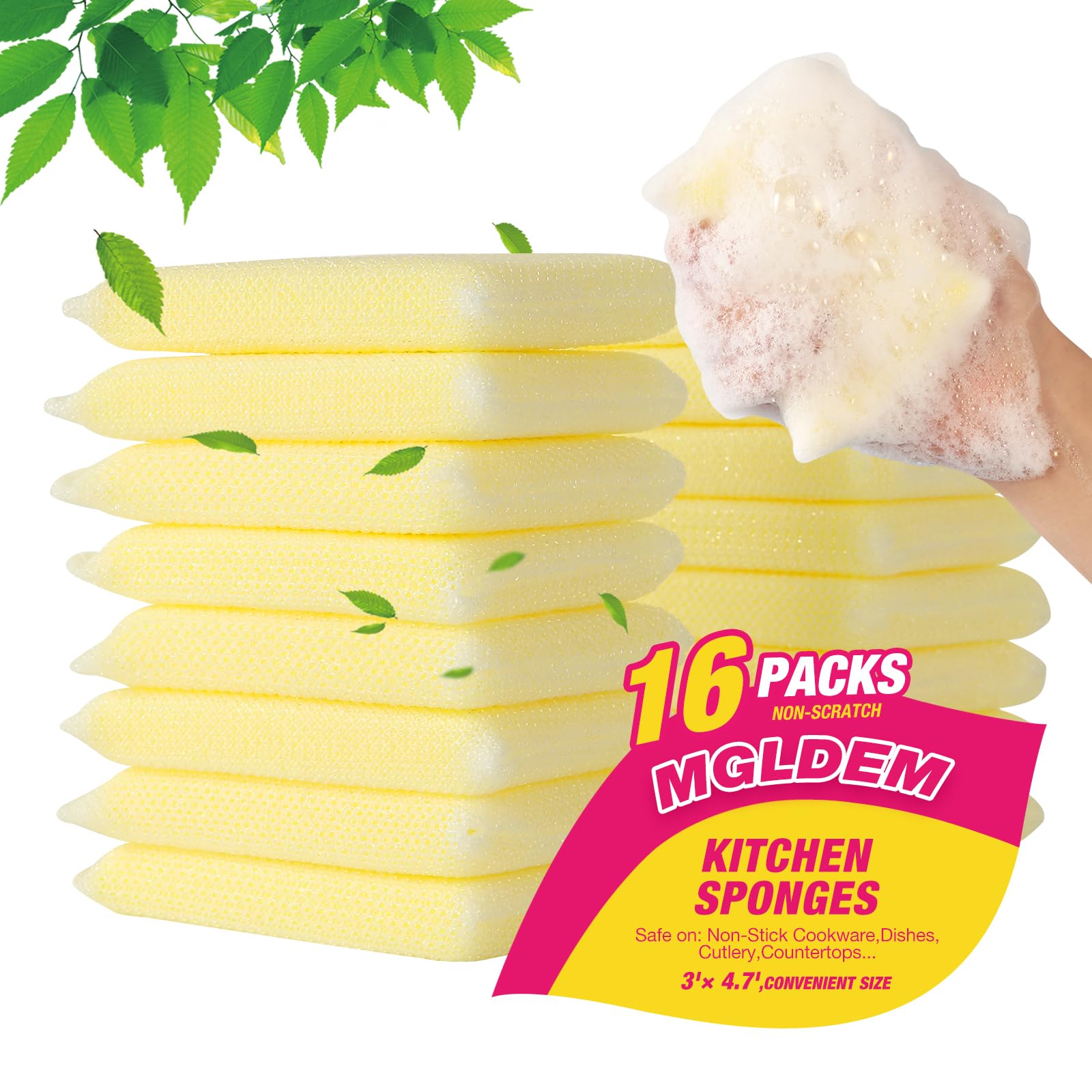 Amazon.com: Kitchen Sponges All-Purpose Sponges Dish Sponge ...