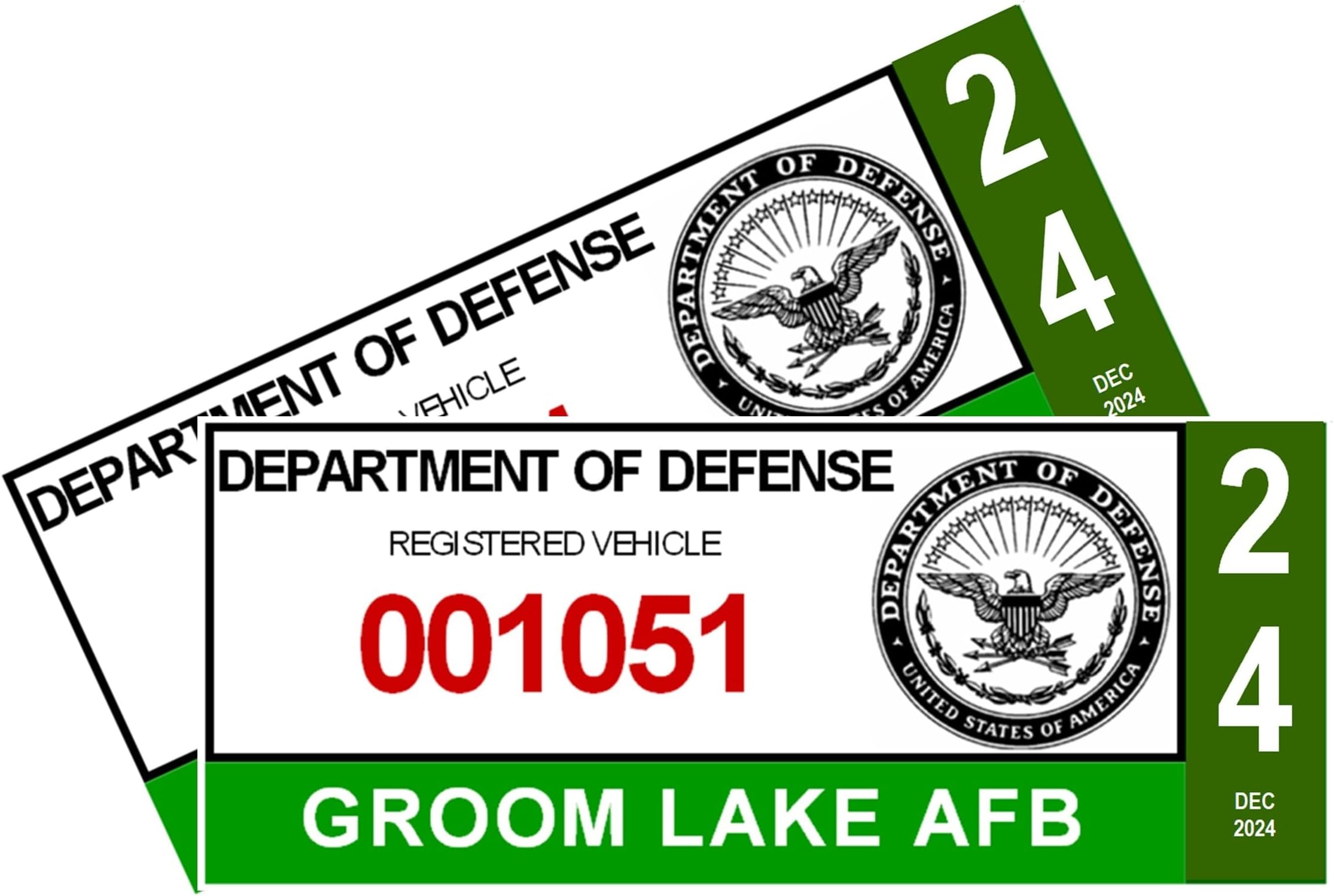 Amazon.com : Groom Lake AFB Area S4 Parking Decal (Area 51 ...