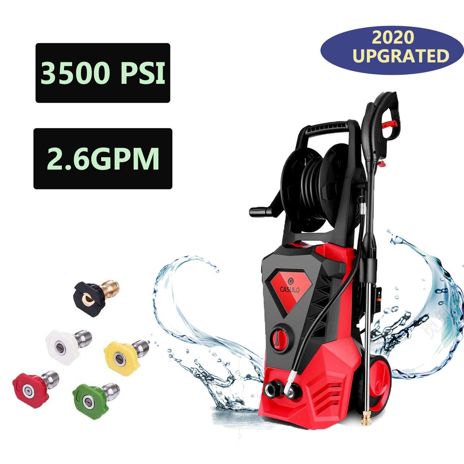 Buy DREAMVAN 3500 PSI Electric Pressure Washer Max 2.6 GPM High ...