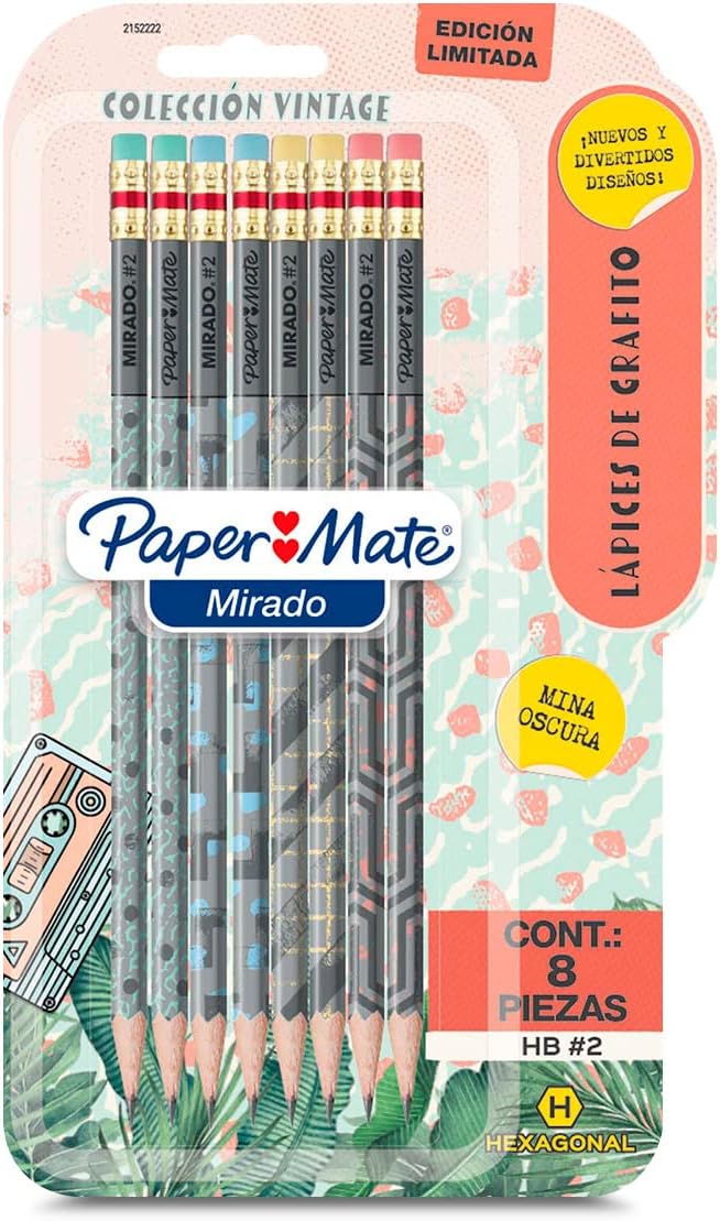 Lápices de Grafito Hexagonal Paper Mate 8 piezas : Amazon.com.mx ...