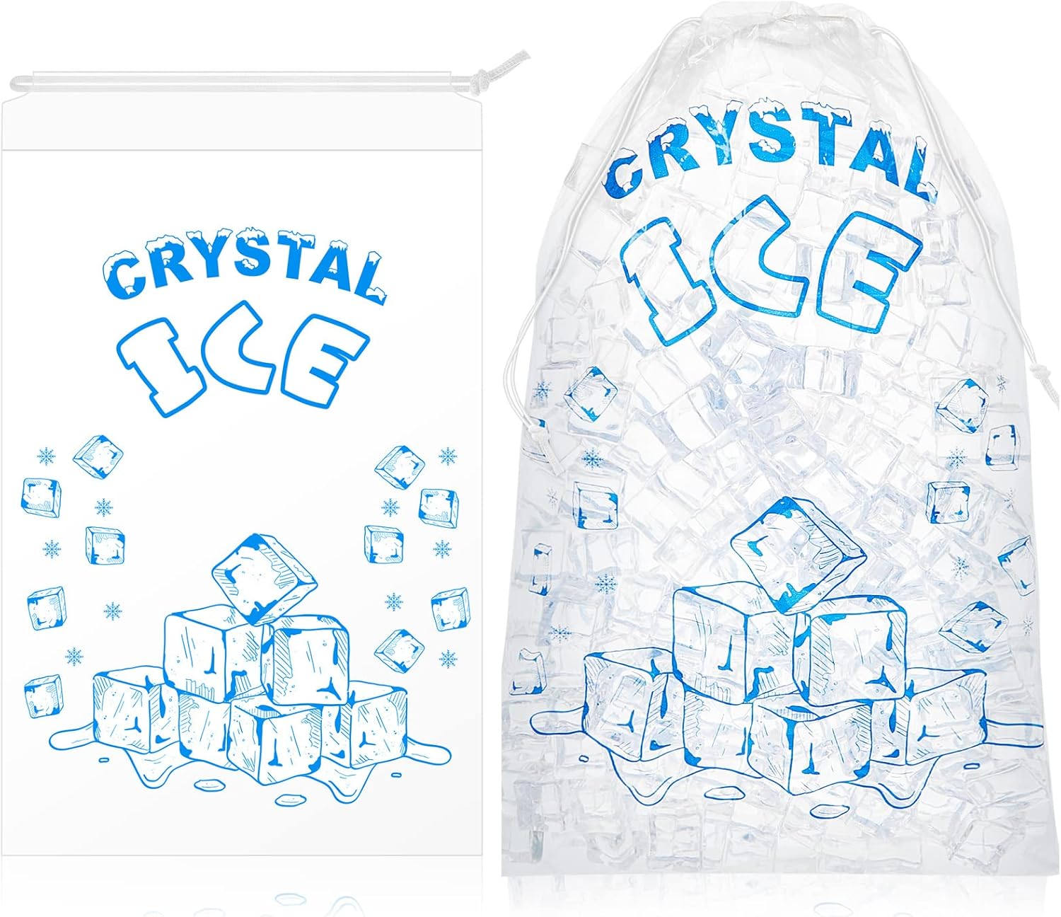 Amazon.com: 1000 Pcs Plastic ice packs 8 lb ice packs with Drawstring ...