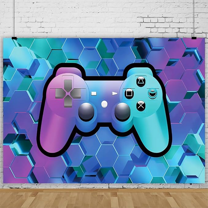 Amazon.com : Video Game Backdrops for Boy Gaming Theme Boy Party ...