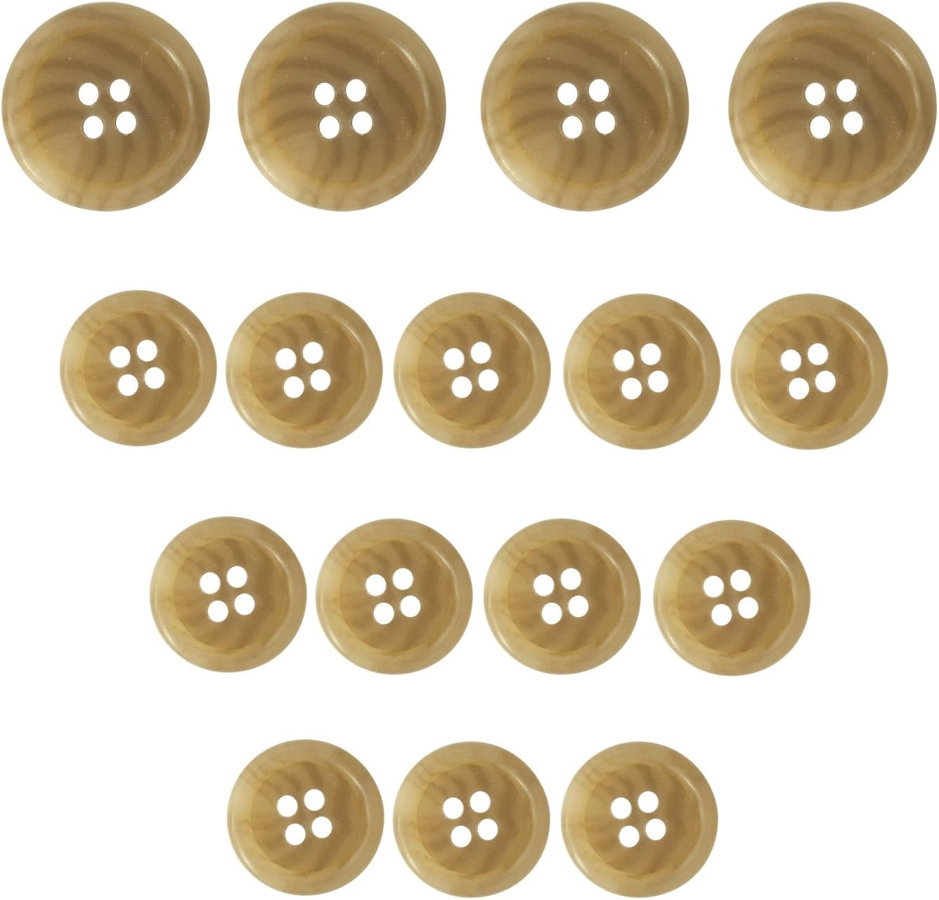 Amazon.com: ButtonMode Vegan Faux Horn Suit 16pc Set Includes 4 Buttons ...