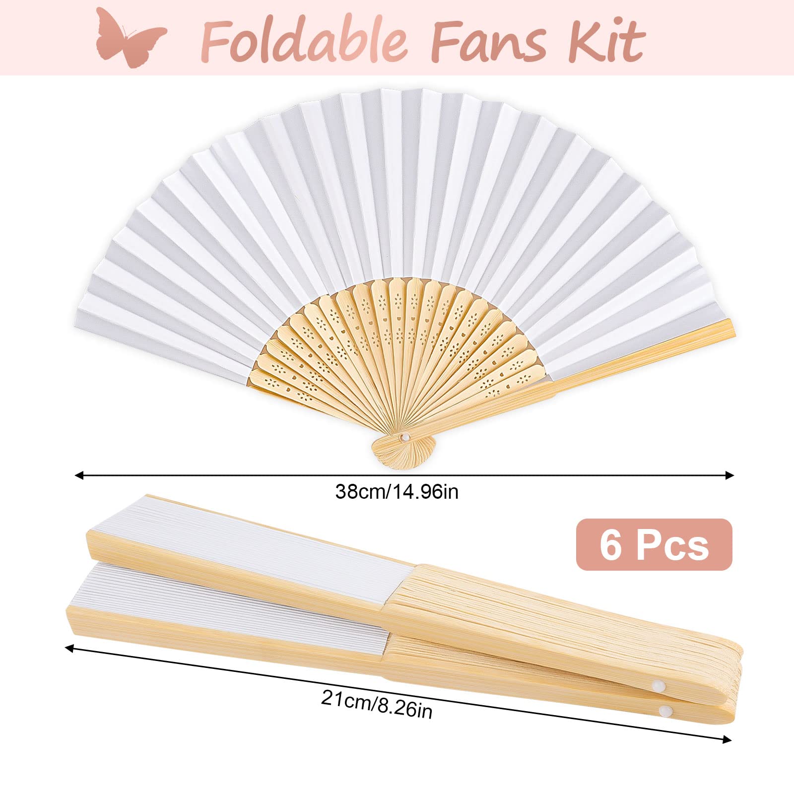 White Paper Fans For Wedding Decoration White Folding Paper Fans Heart