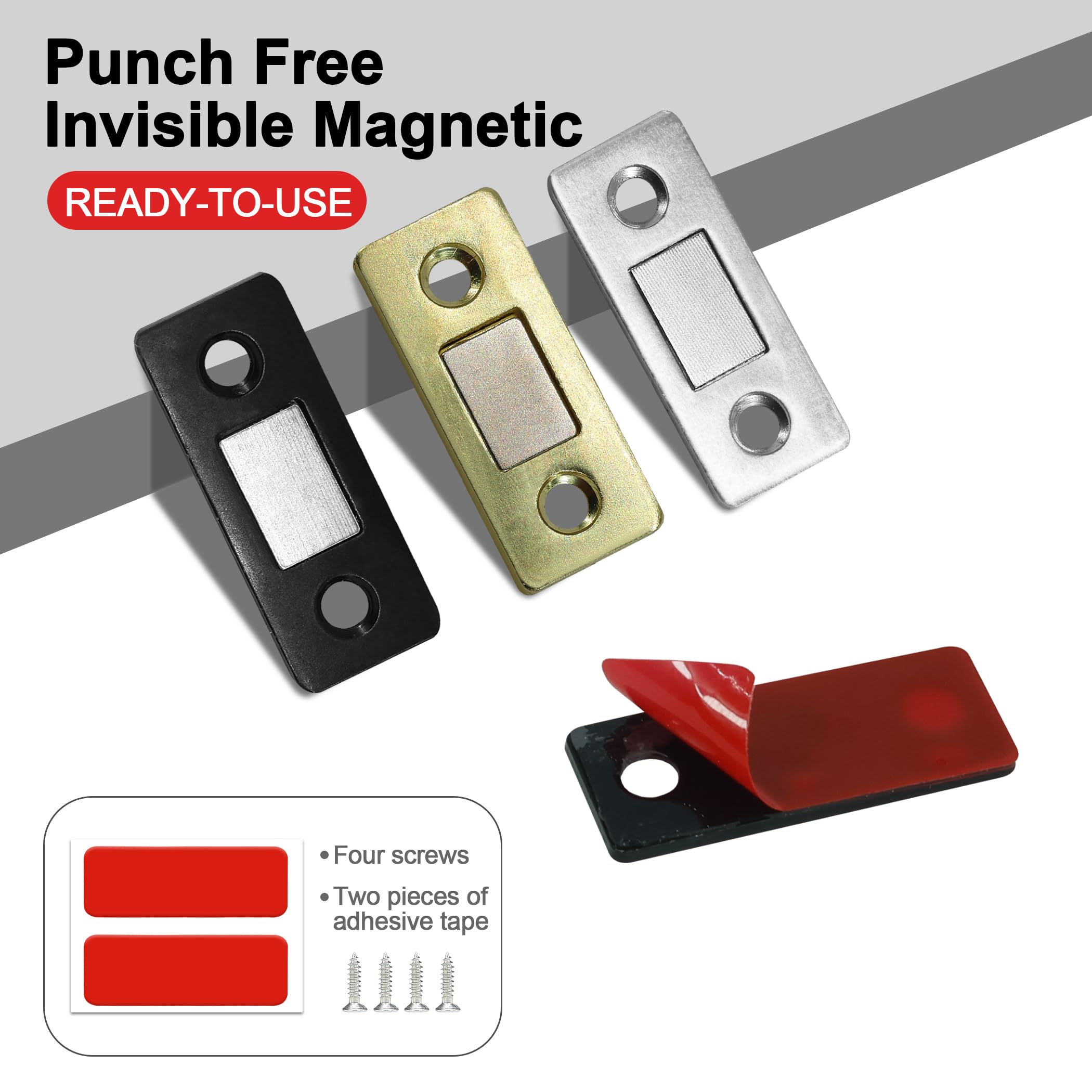 Snapklik.com : Cabinet Magnetic Catch, 10 Pack Black Ultra Thin ...