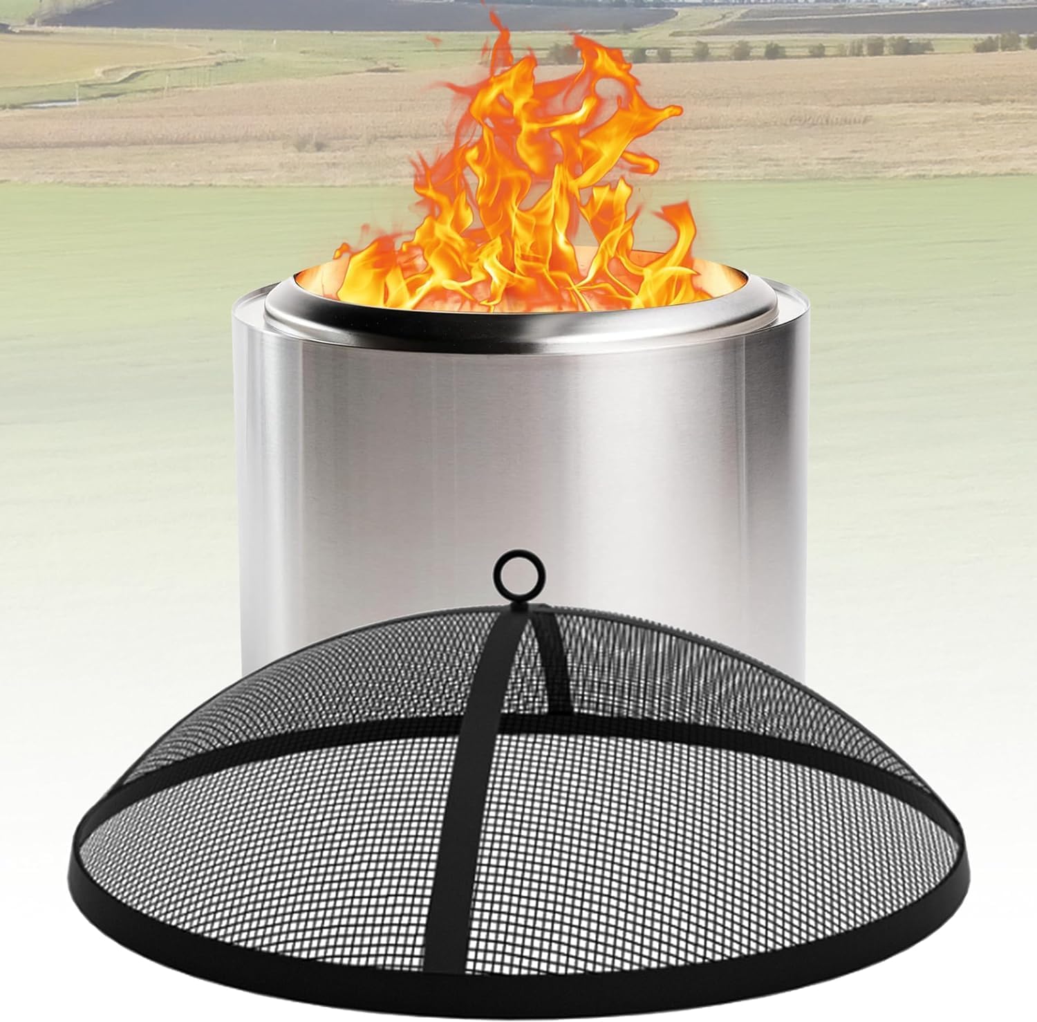 Amazon.com : Febtech - Fire Pit Spark Screen Round for Size Solo Stove ...