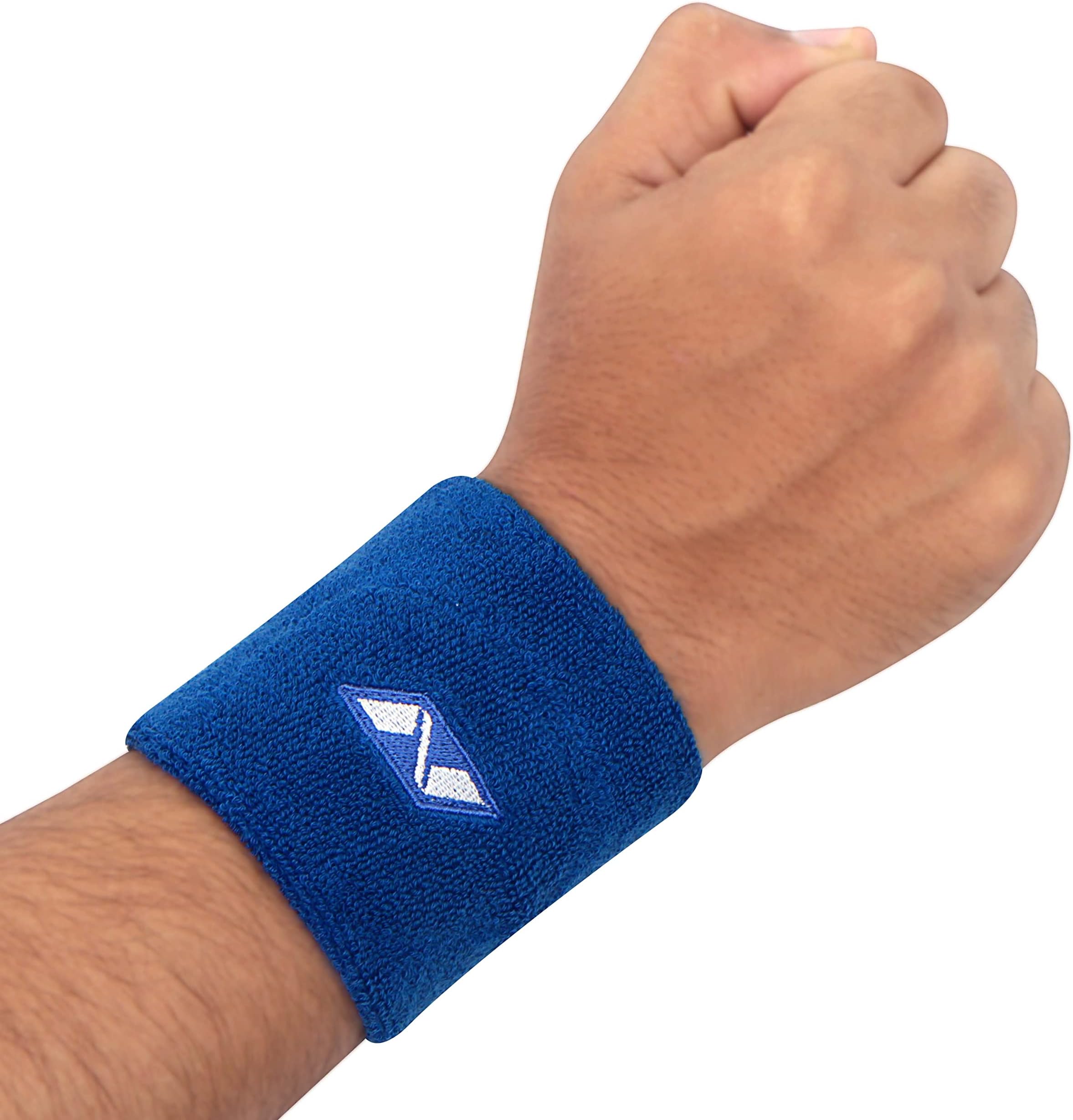 Buy Li-Ning Cotton Wrist Band for Badminton/Tennis Players -(Black) Set ...