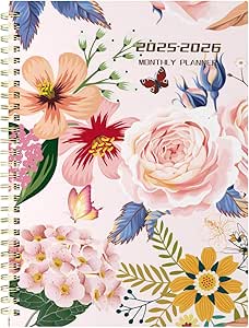 Dzhzal Agenda mensal 2025-2026 com páginas de anotações, janeiro de ...