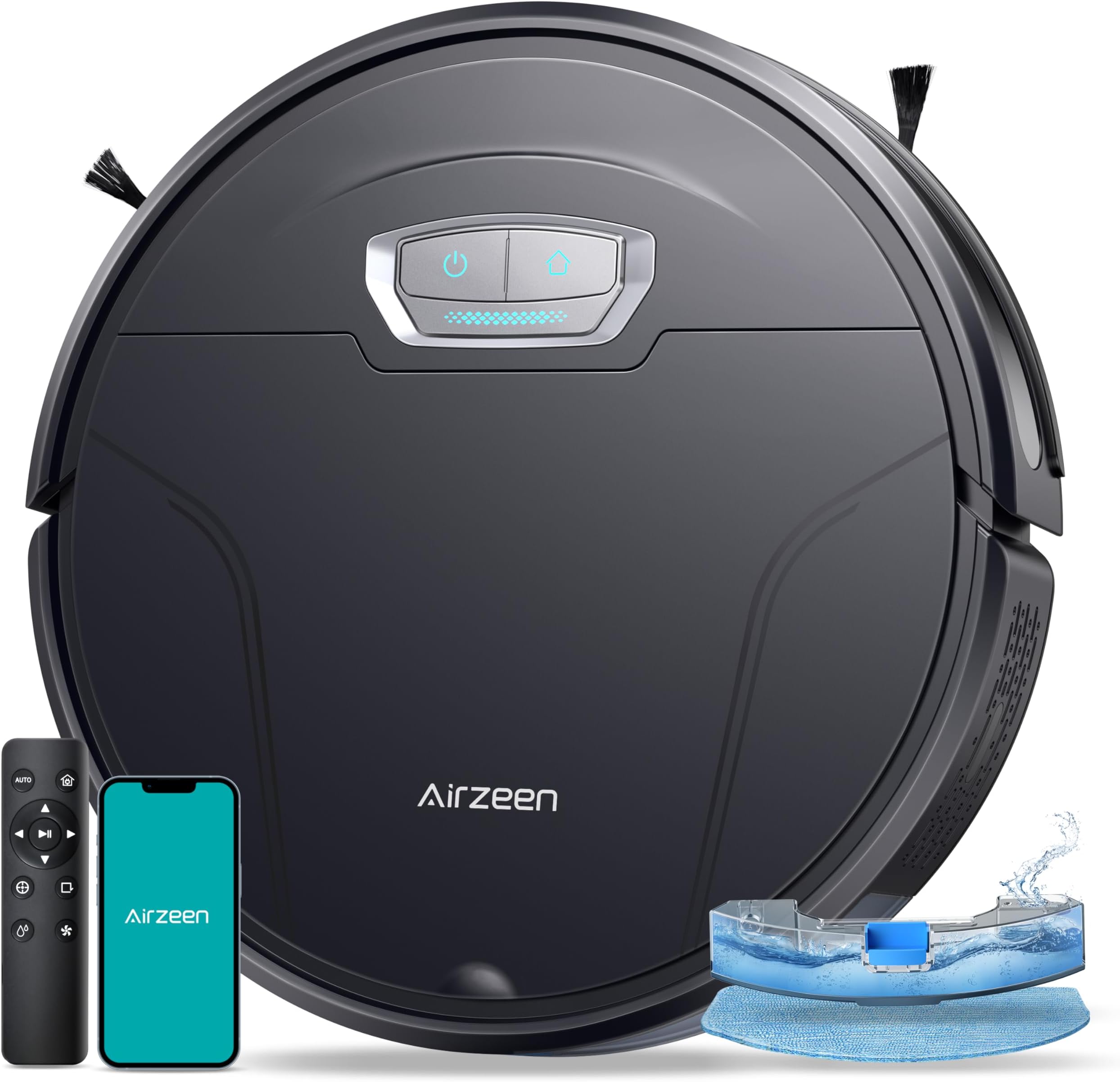 Airzeen Robot Vacuum and Mop, Strong 4500pa Suction, Robotic Vacuum ...