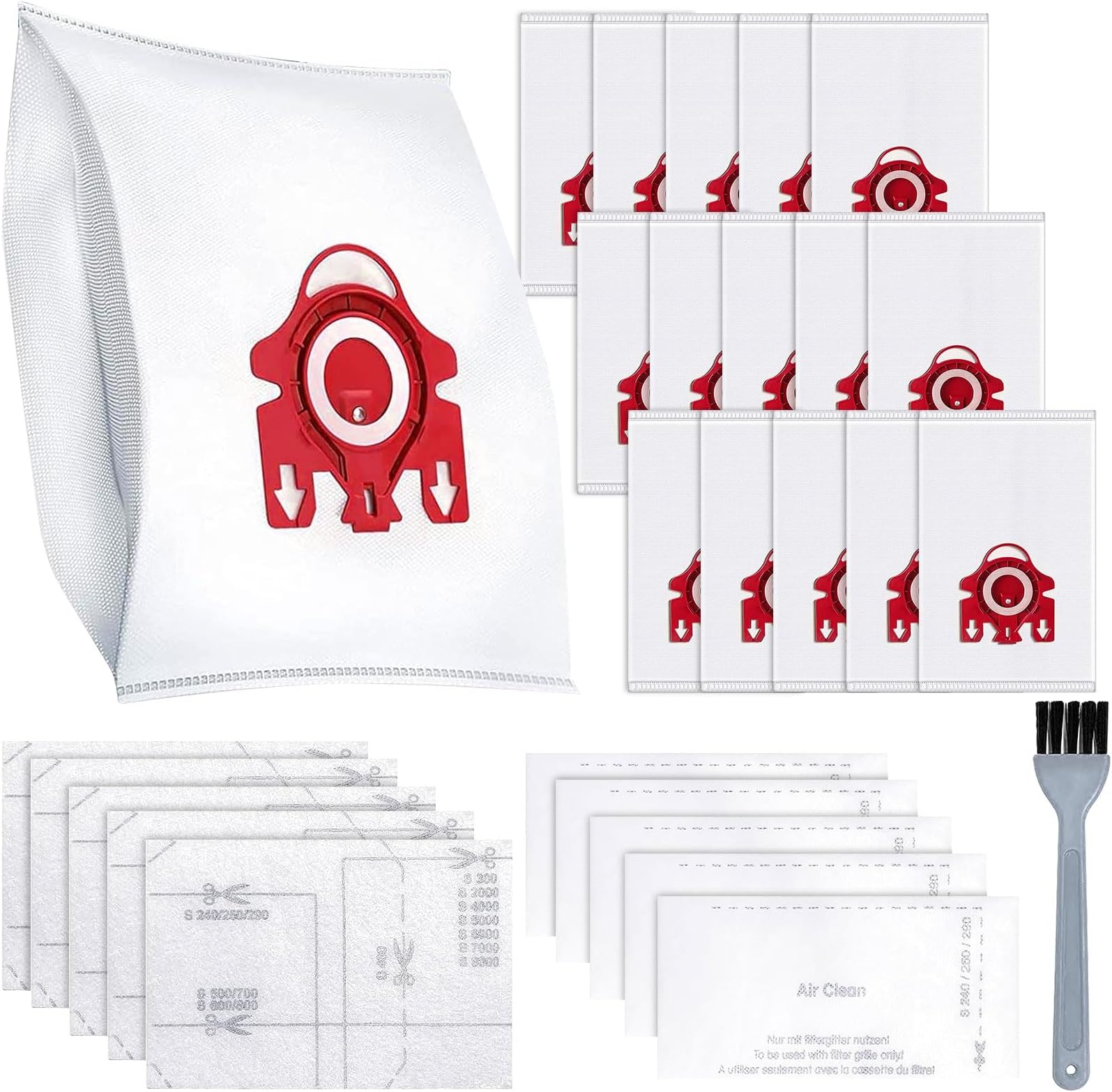 16 Pack 3D Replacement FJM Dust Vacuum Bags Compatible with Miele GN ...