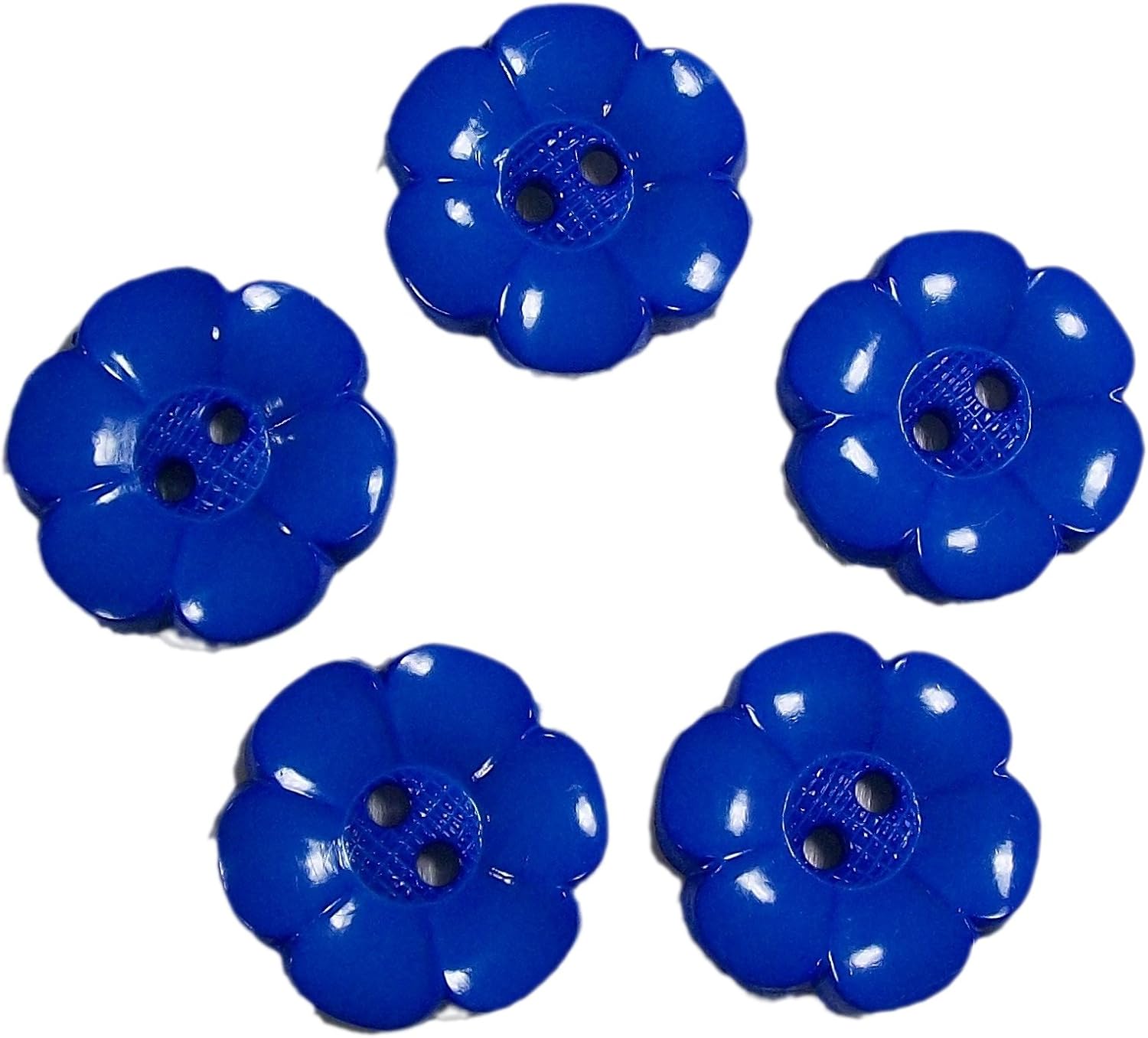 Large Daisy Flower Feature Buttons 22mm Pack of 5 (Blue) : Amazon.co.uk ...