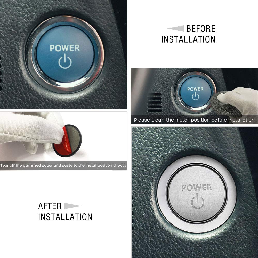 Buy Ceyes Engine Start Stop Button Push to Start Button Power Badge ...