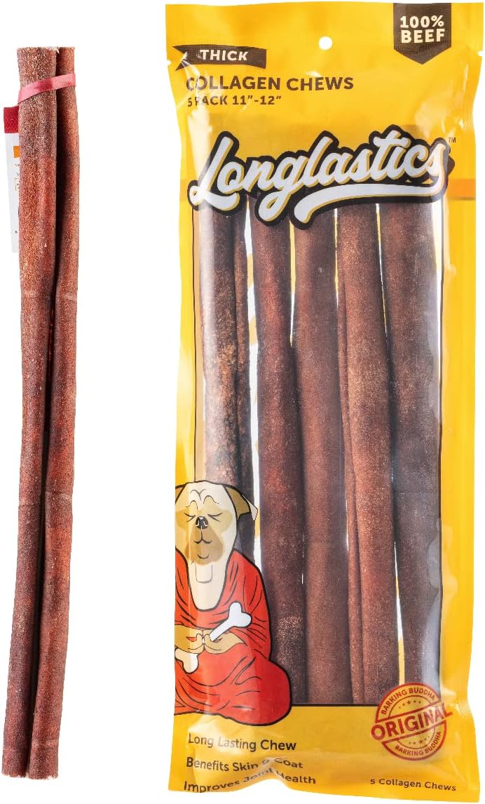 Amazon.com : Barking Buddha Longlastics 12" Jumbo Collagen Chew Sticks ...