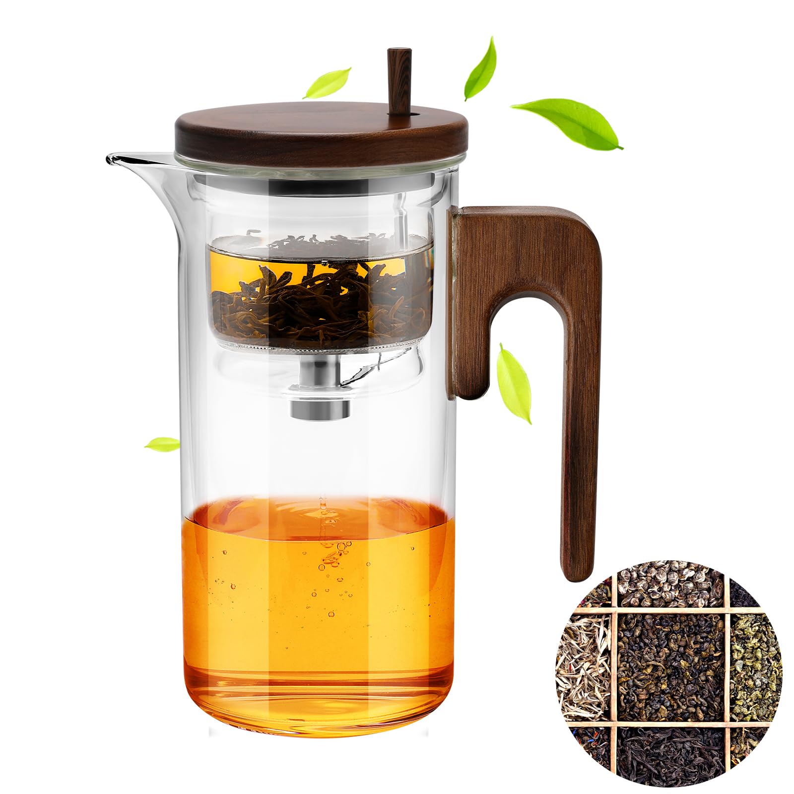 Amazon.com | Zhaoyao Enchanti Tea Pot, 800ML Magical Teapot 2 in 1 ...