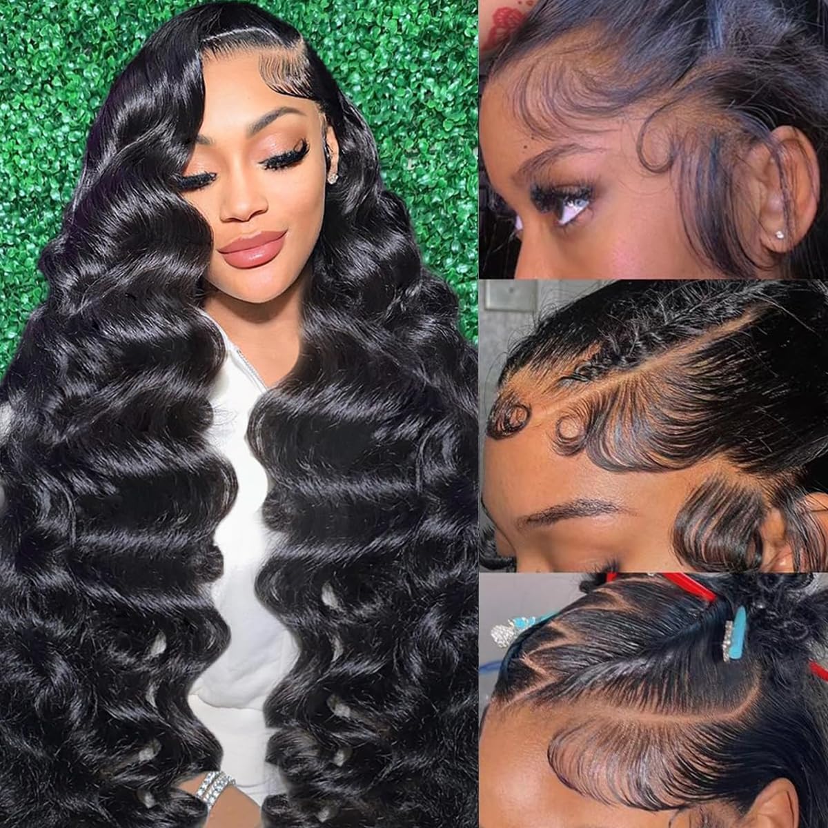 Amazon.com : GRQGRQ 99J Burgundy Lace Front Wigs Human Hair Pre Plucked ...