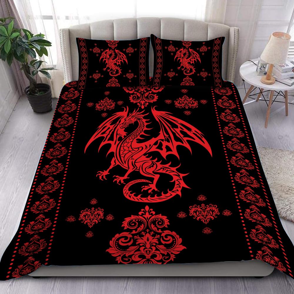 Amazon.com: Custom Dragon King Size Comforter Set, Bed Comforter Dragon ...