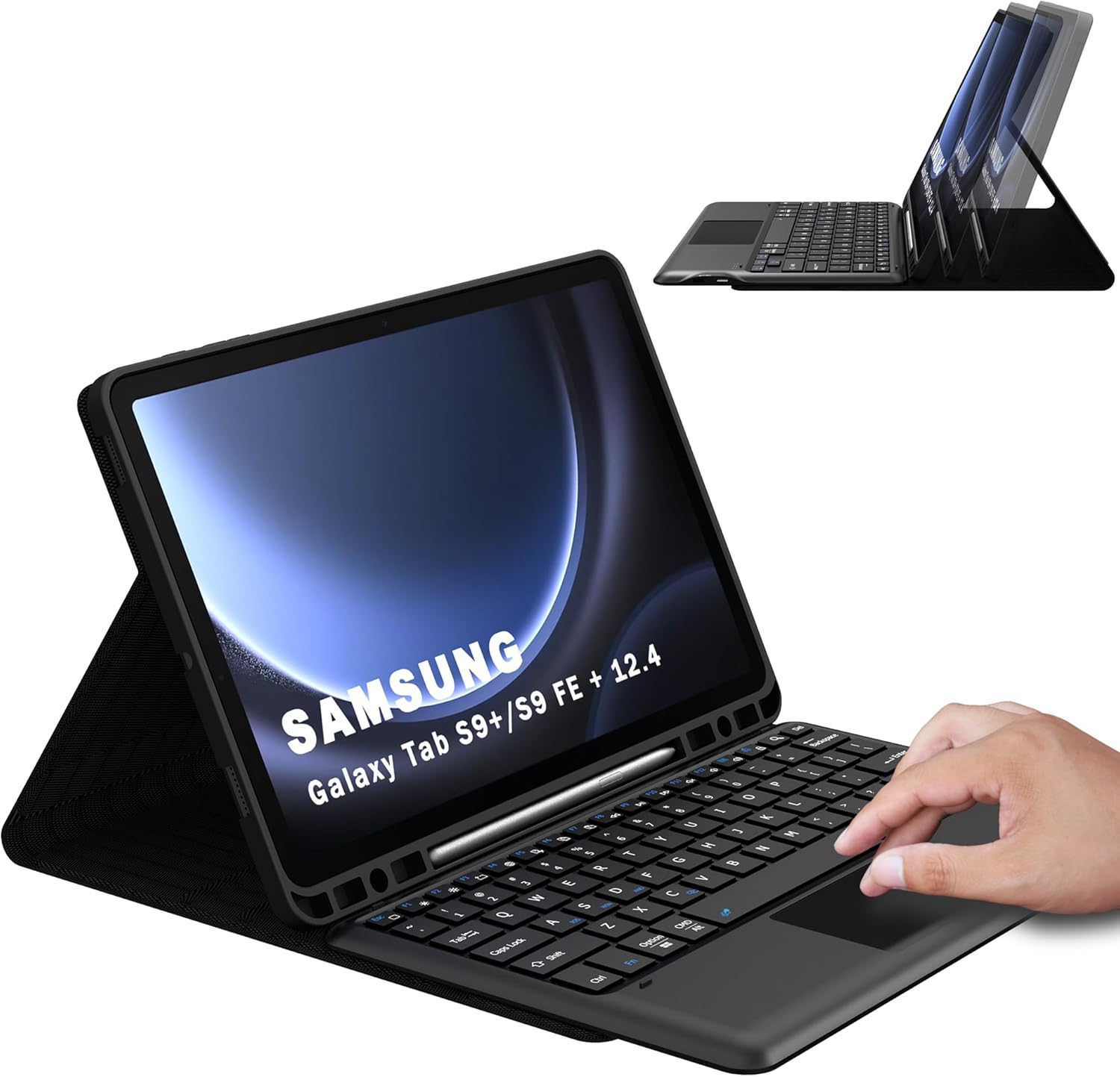 Amazon.com: DOMEUN Keyboard Case for 12.4 inch Samsung Galaxy Tab S10 ...