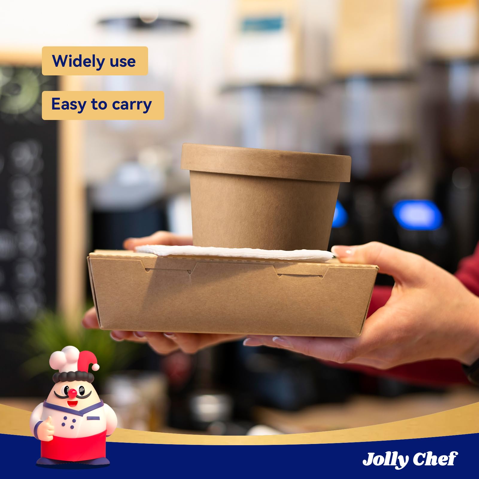 Snapklik.com : JOLLY CHEF 12 Oz Disposable Paper Soup Containers