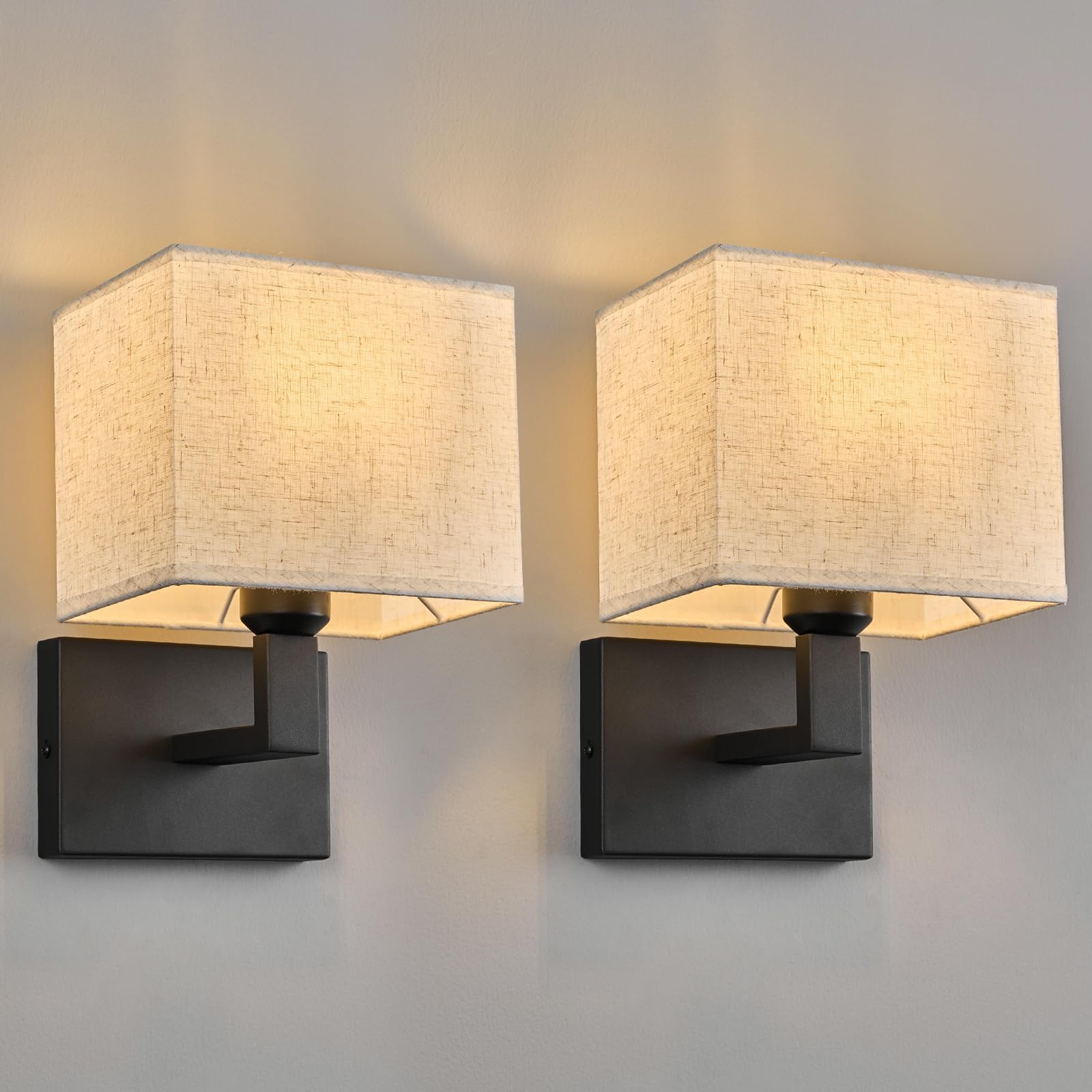 BBLLWJ Gold Wall Sconces Set of Two Modern LED Bedside Reading Wall ...