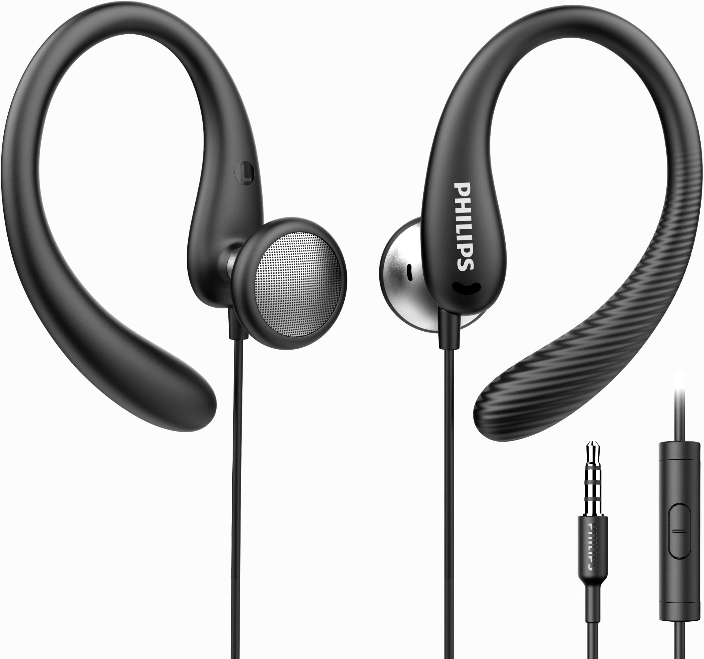 PHILIPS Over The Ear Earbuds, Flexible Wrap Around Earbuds, Around Ear ...