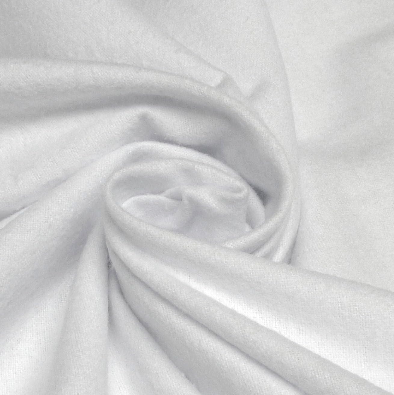 Plain White 100% Cotton Winceyette Fabric (Per Metre) : Amazon.co.uk ...