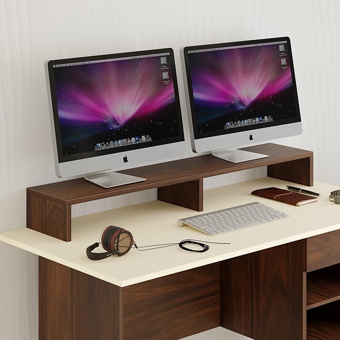 BLUEWUD Engineered Wood Norel Monitor Stand For Desk , Large Monitor ...