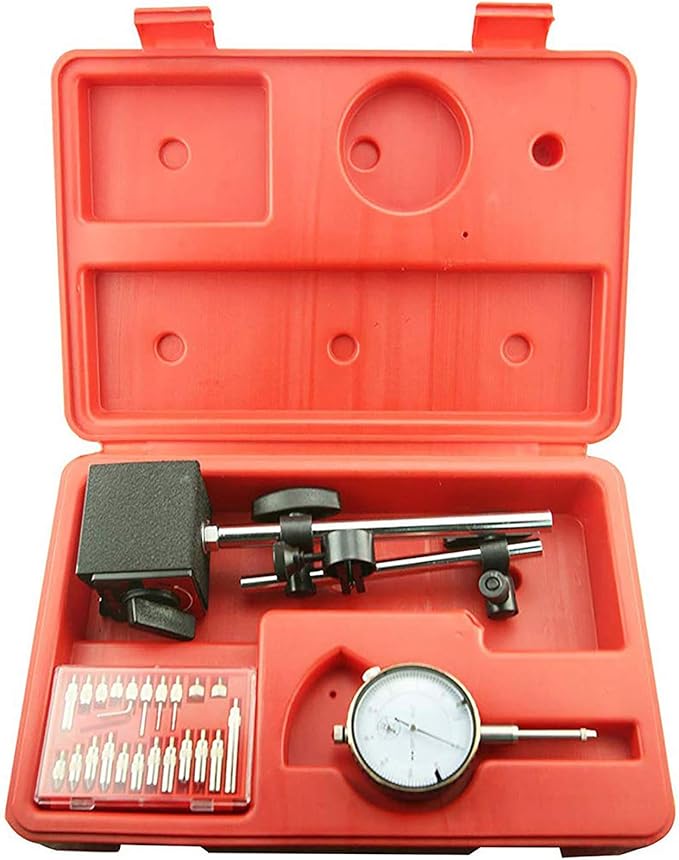Amazon.com: NORTOOLS Dial Indicator with Magnetic Base & Point Set Dial ...