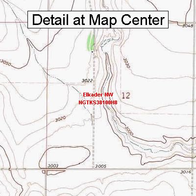 Amazon.com : USGS Topographic Quadrangle Map - Elkader NW, Kansas ...