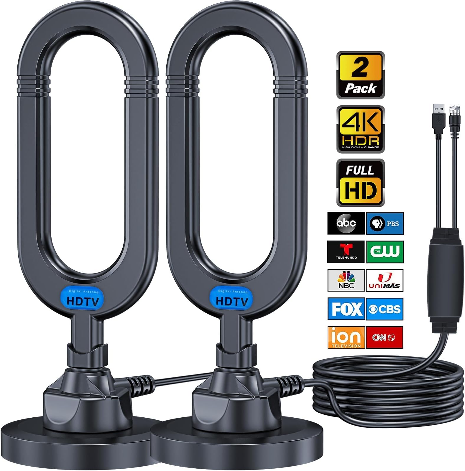 Amazon.com: Smart TV Antennas 2024 wuminglu Clear 4K Up to 380 Miles ...