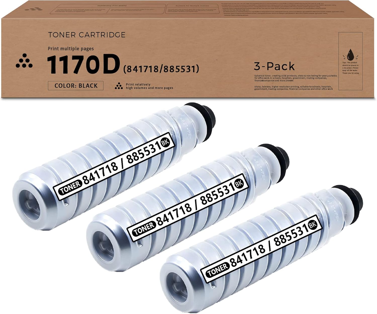 Amazon.com: DRAWN Compatible Type 1170D S15 LD015 841718 885531 Toner ...
