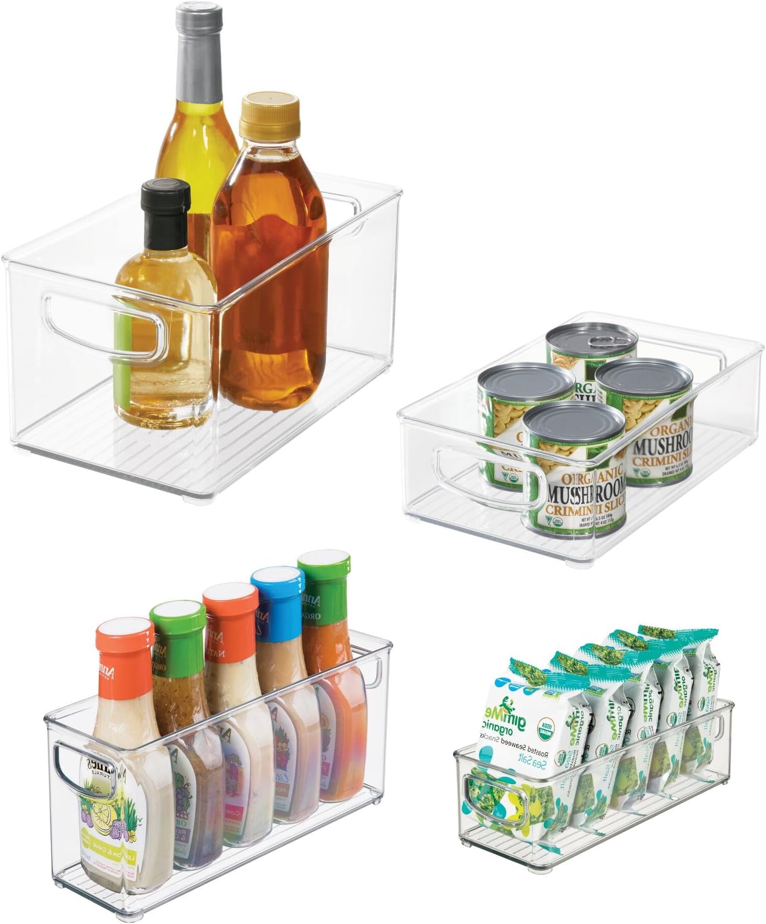 Amazon.com: iDesign 50% Recycled Plastic Bin Set for Pantry and Cabinet ...