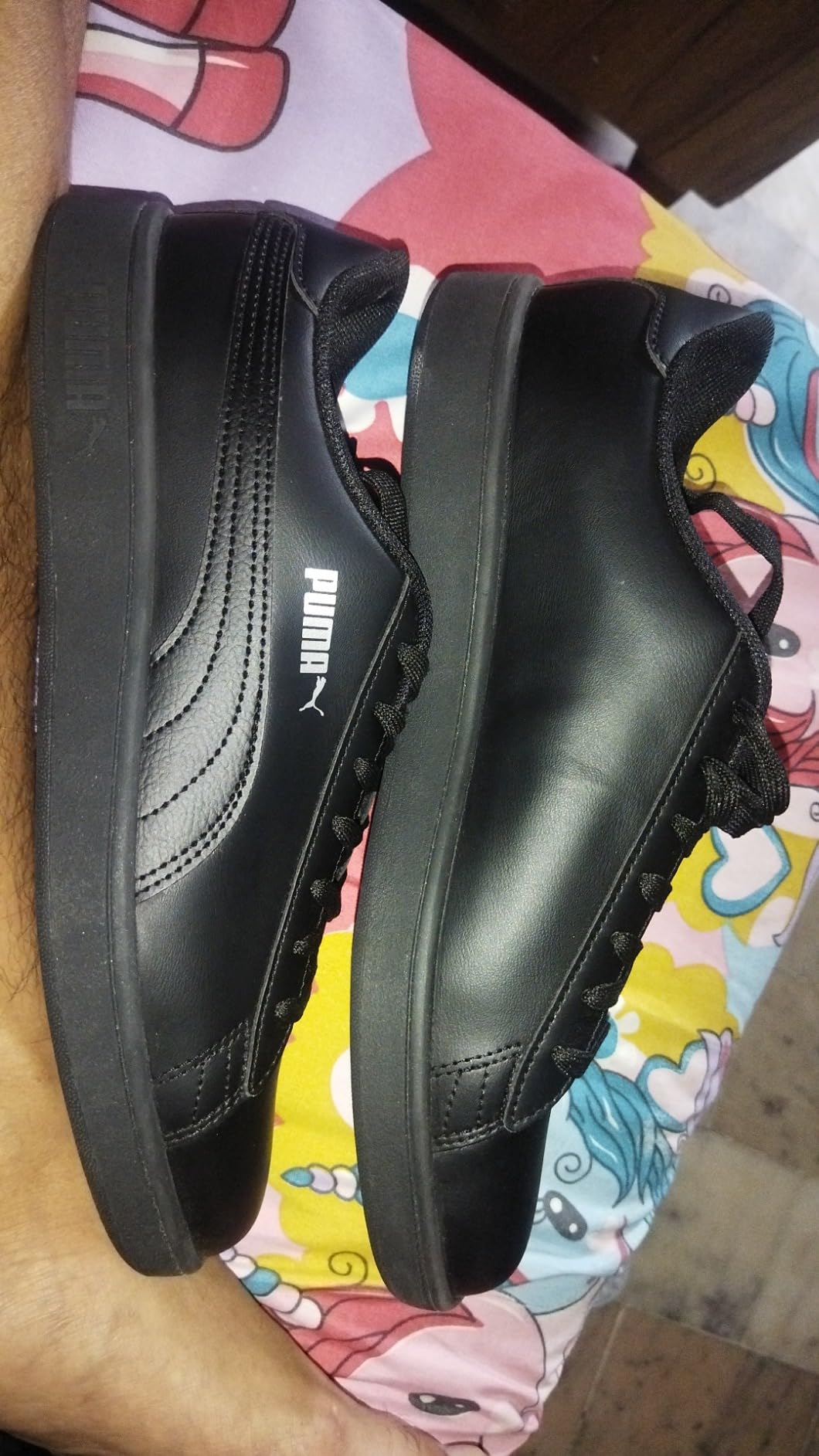 Buy Puma Unisex-Adult Smashic Black-Matte Silver Sneaker - 6UK ...