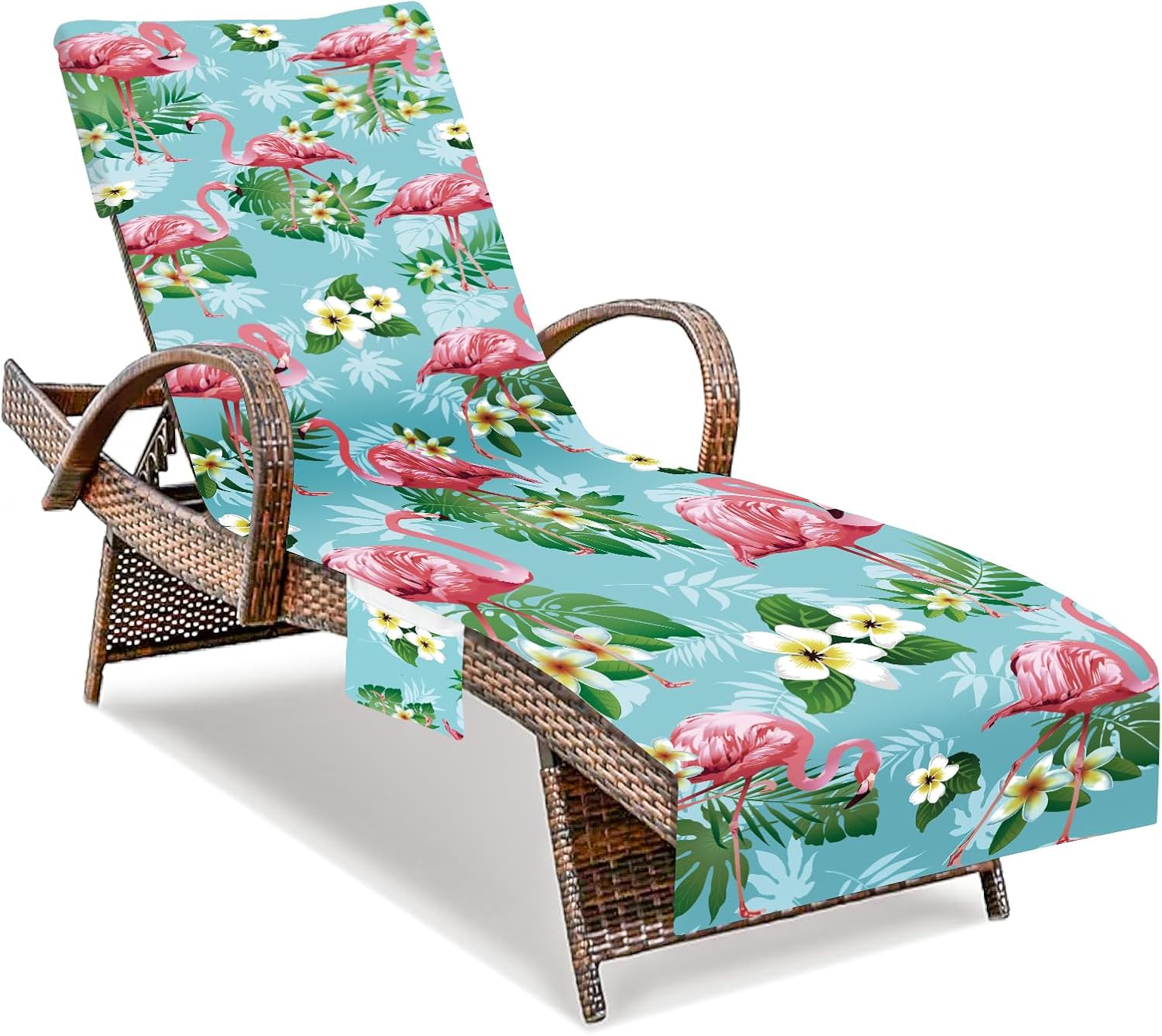 Amazon.com : HEIFAM Lounge Chair Towels Covers , Beach Chair Cover with ...