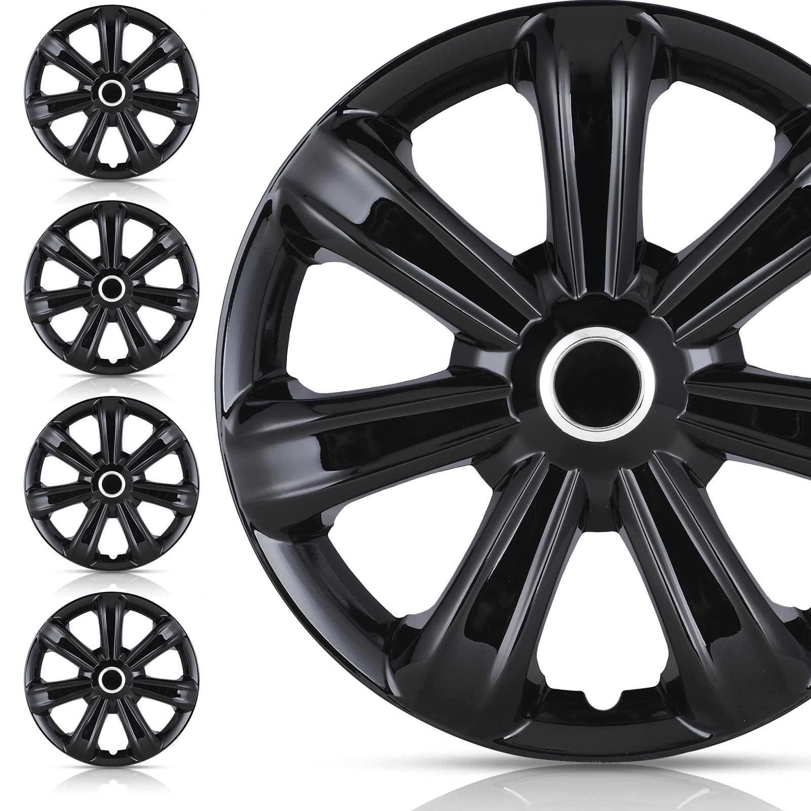 Amazon.com: AUTOWIKI 14" Wheel Rim Covers Universal Hubcaps - Hubs Snap ...