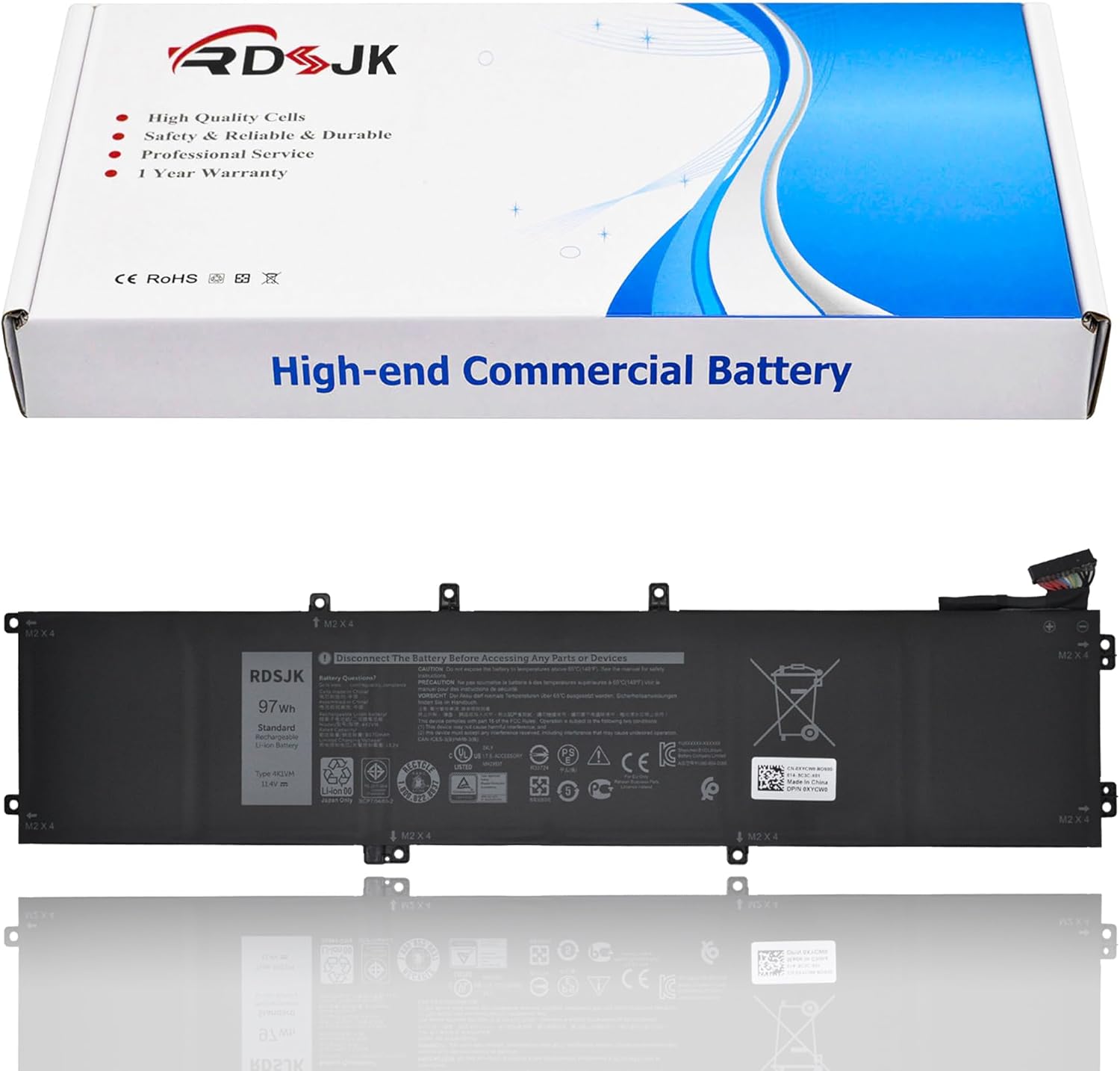 Amazon.com: RDSJ 4K1VM Laptop Battery for Dell G7 17 7700 Series W62W6 ...