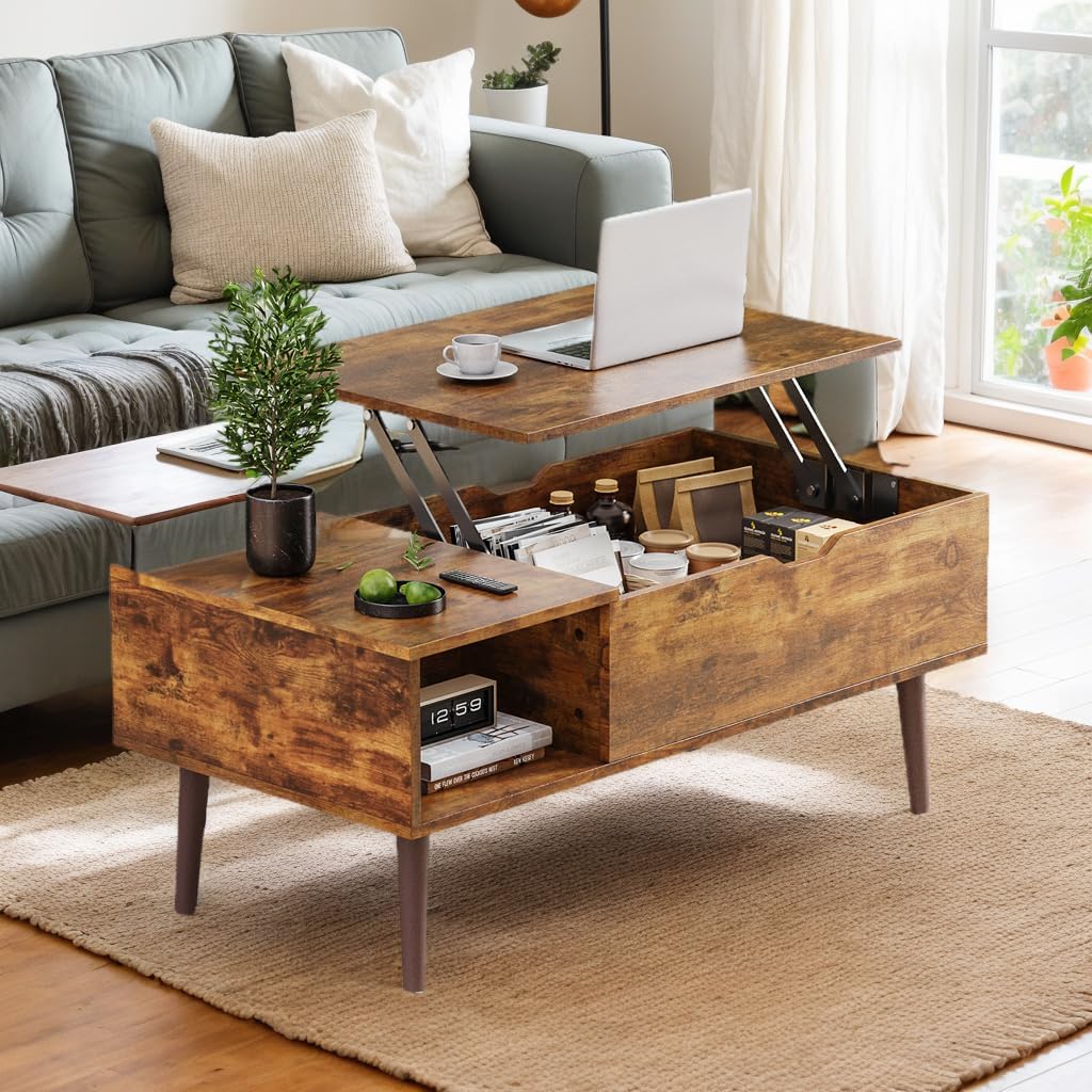 Amazon.com: GAOMON Lift Top Coffee Table with Hidden Storage ...